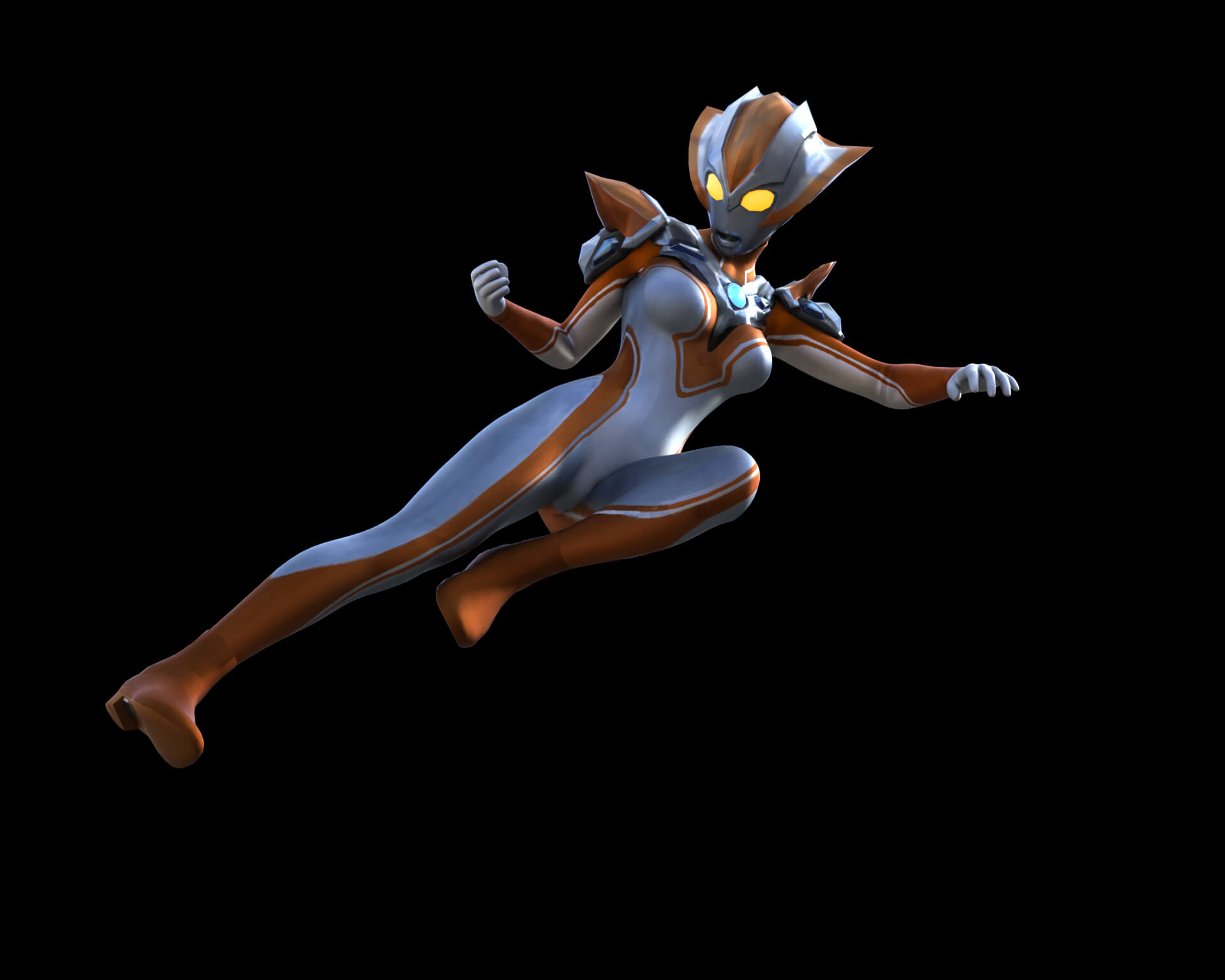 UltraWoman Grigio for Genesis 8F 3D Render by HeroineFactory