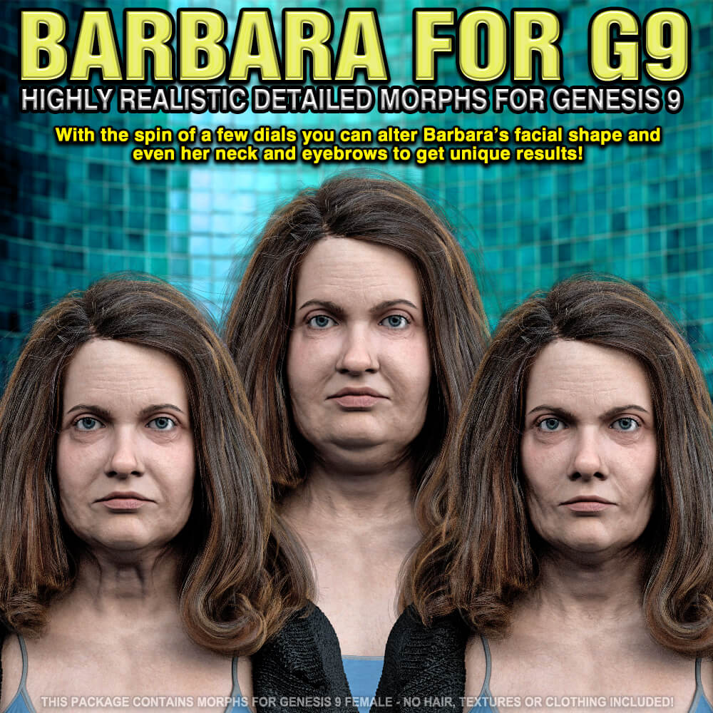 Barbara Morphs for Genesis 9 - Daz Content by HevieState3D