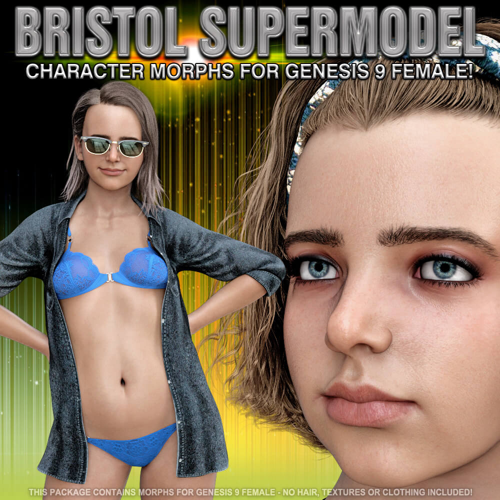 Bristol Supermodel Character Morphs for Genesis 9 Female - Daz Content by HevieState3D