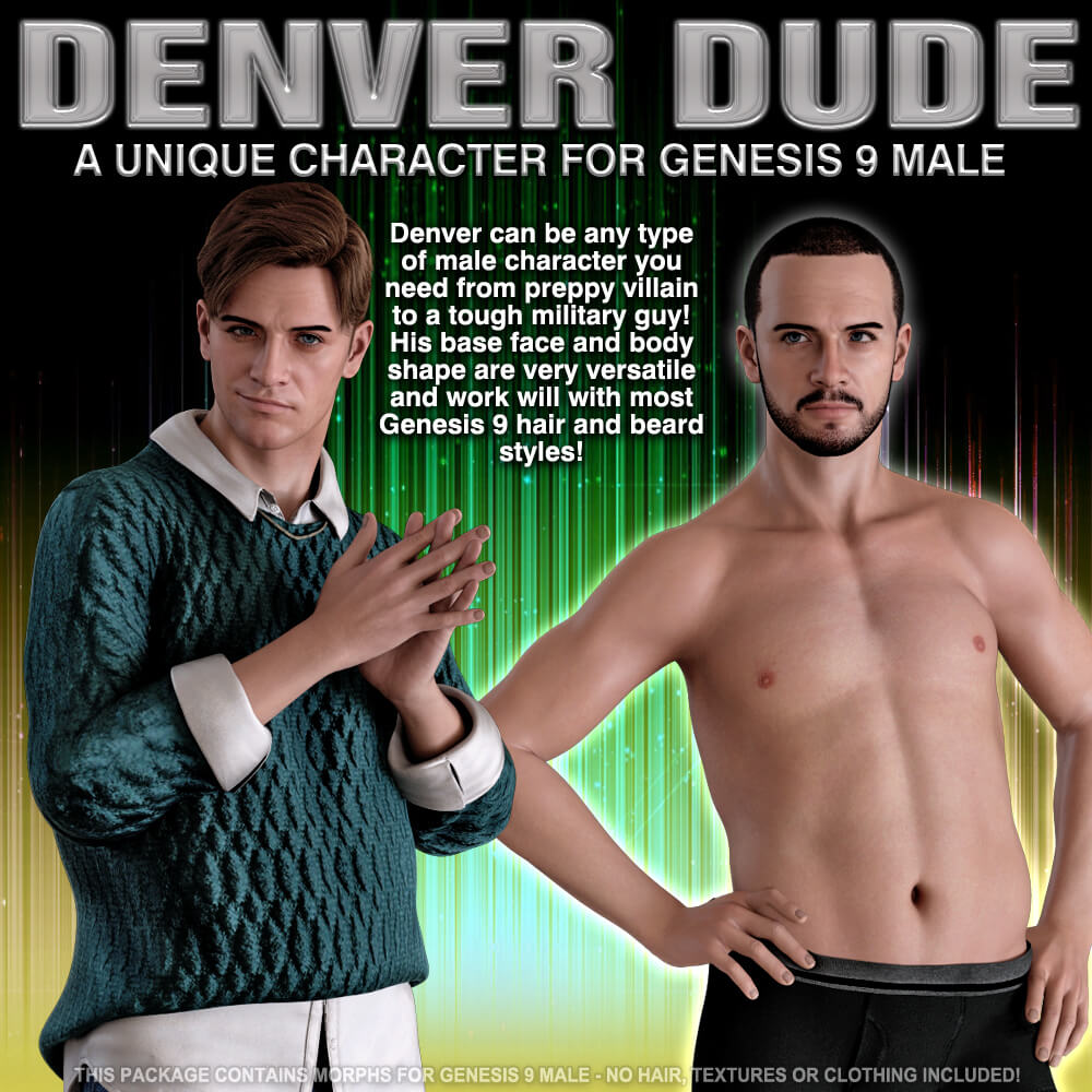 Denver Dude Character Morph for Genesis 9 Male - Daz Content by HevieState3D
