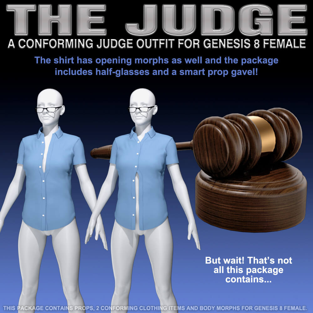 The Judge Character Morph and Outfit for Genesis 8 Female - Daz Content ...