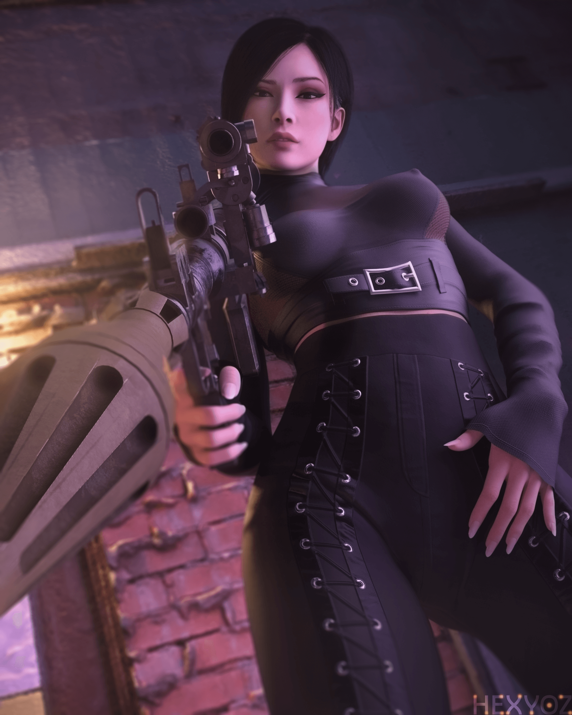 Lovely Ada 3D Render, Digital Art by Hexyoz