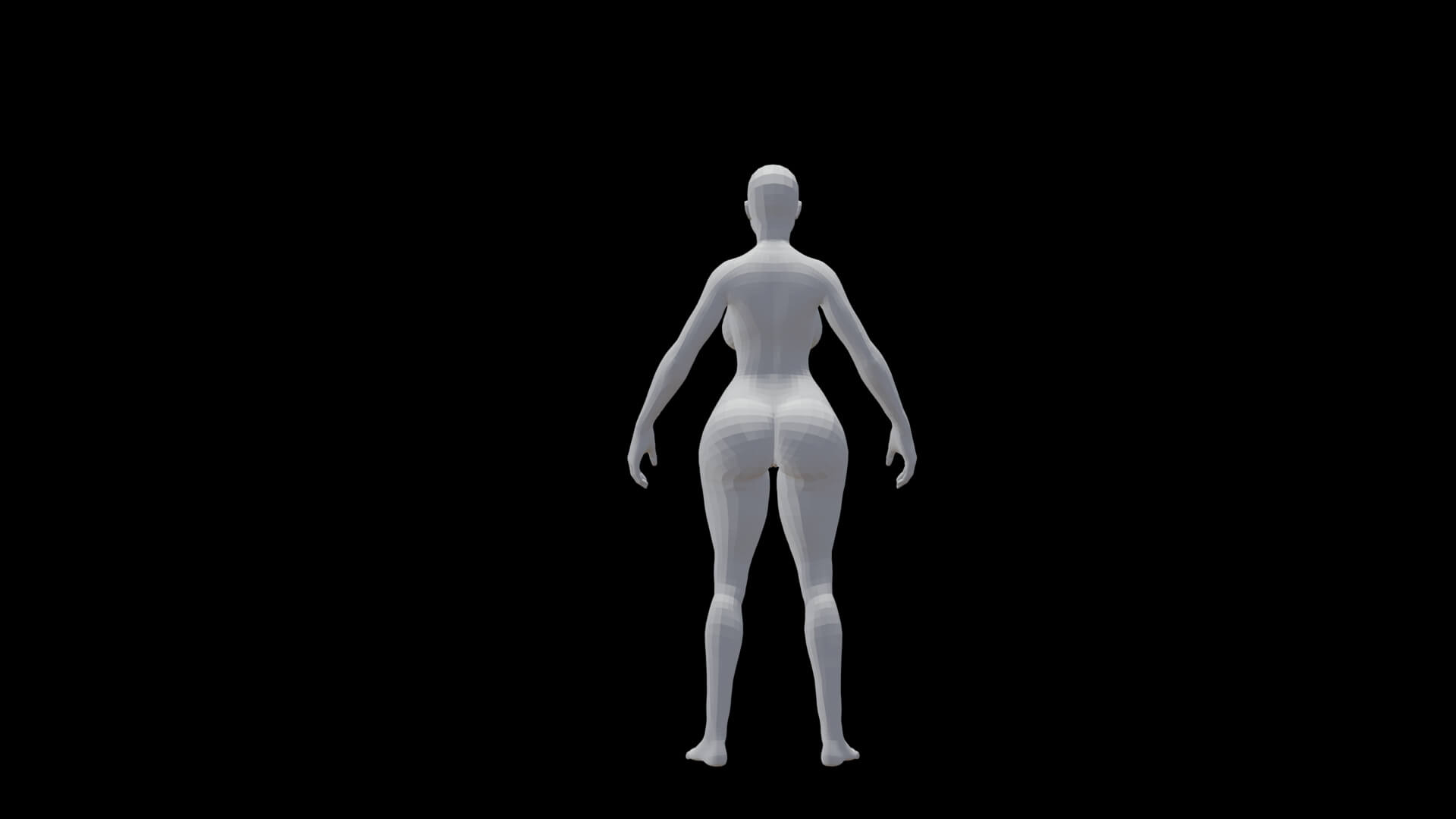 Curvy Female Base Mesh - 3D Model by HikkiJack