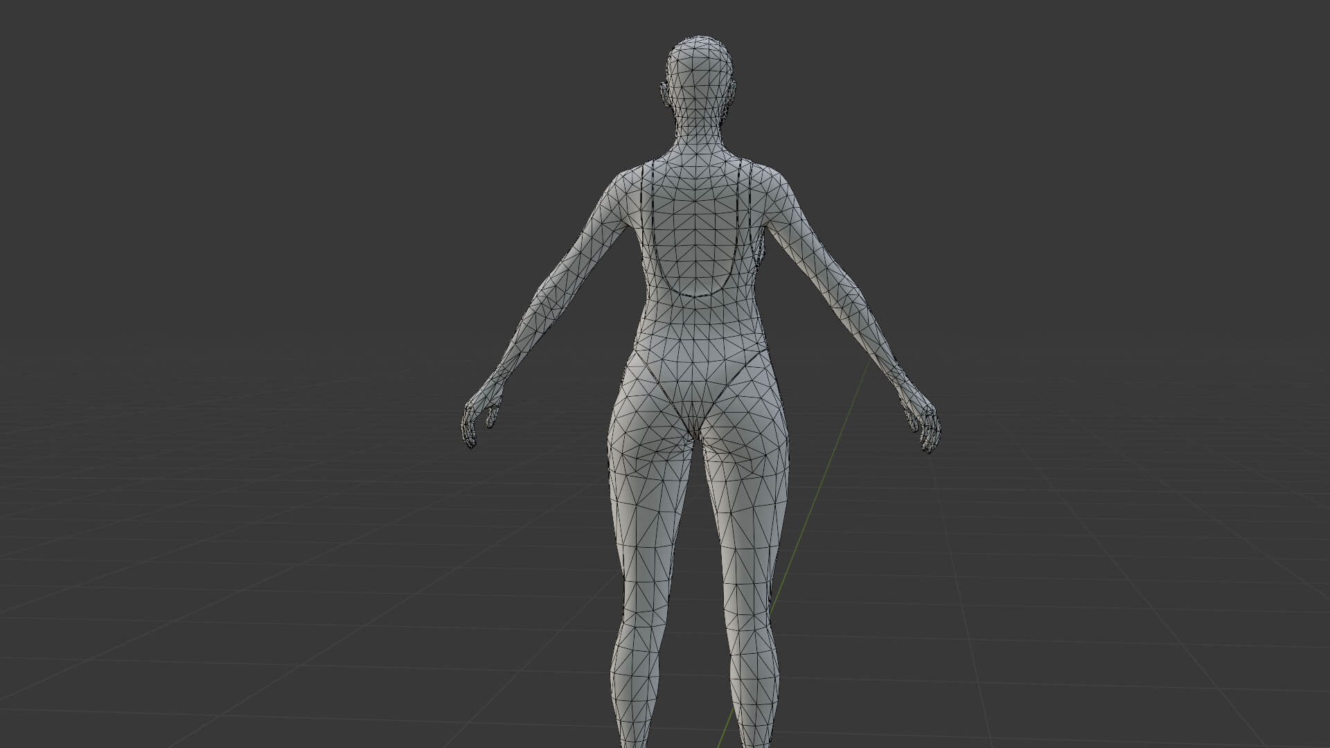 Female Base Mesh Character in Swimsuit - 3D Model by HikkiJack