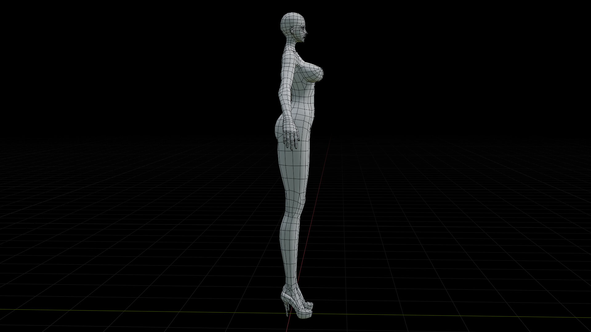 Female Character Rigged Base Body Mesh - 3D Model by HikkiJack