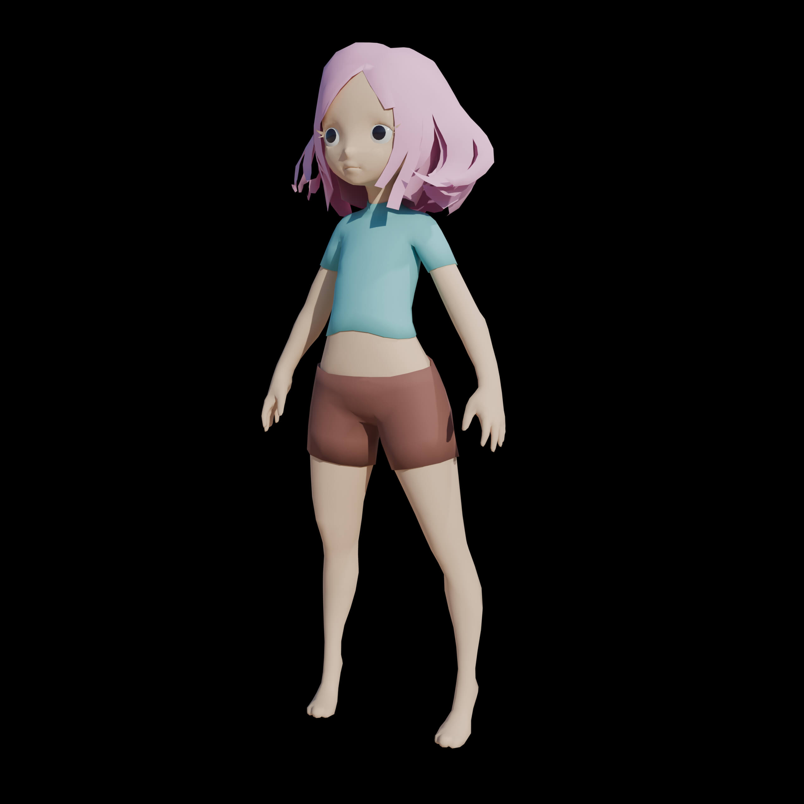 Girl Anime Character 3d Model By Hikkijack 3799