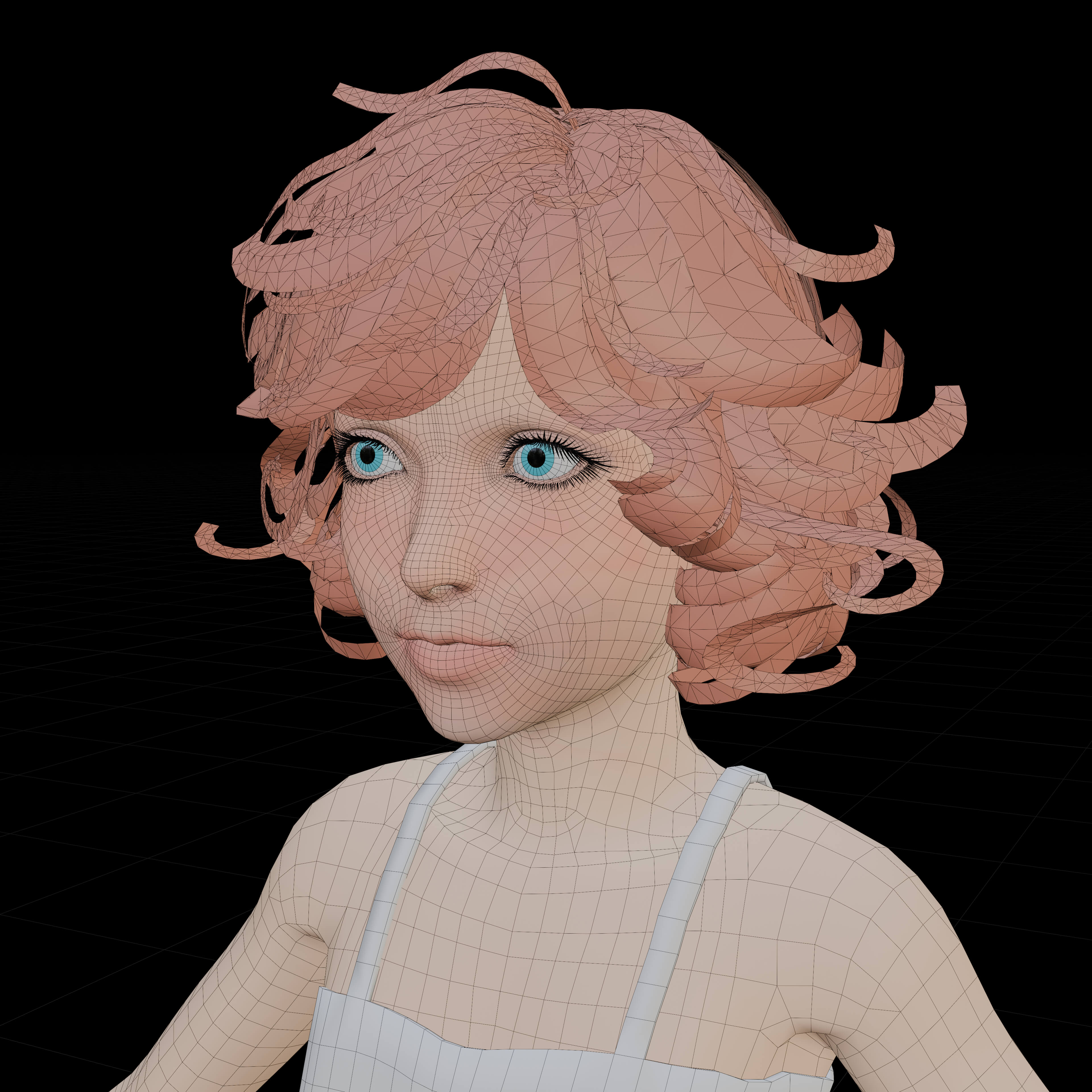 Girl Character 3D Model by HikkiJack