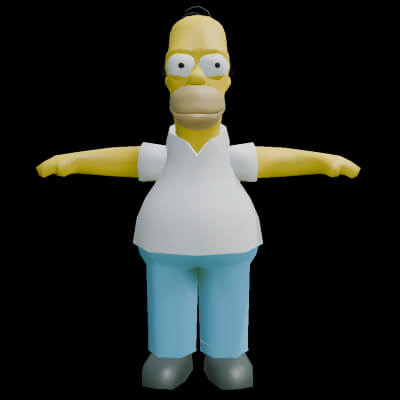 Homer Simpson - 3D Model by HikkiJack