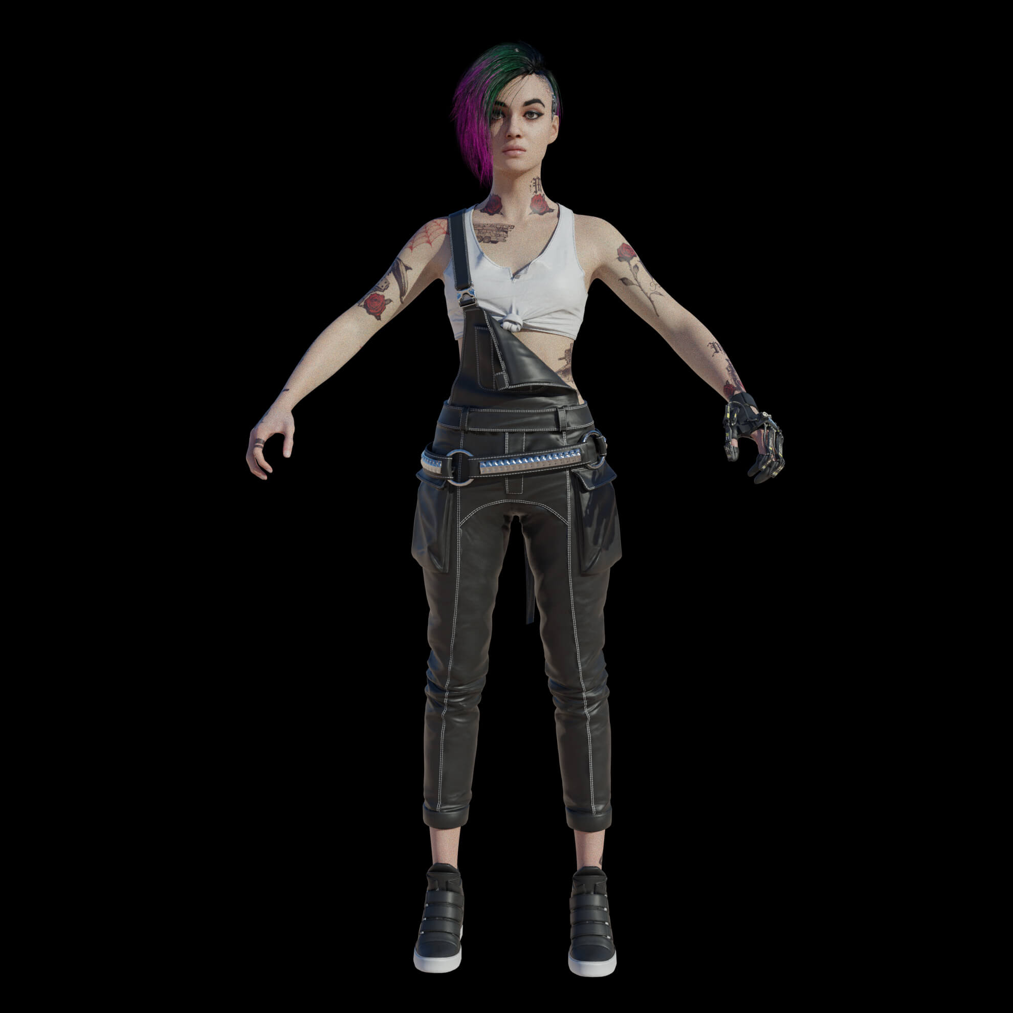 Judy Alvarez Cyberpunk Full Body Rigged - 3D Model by HikkiJack