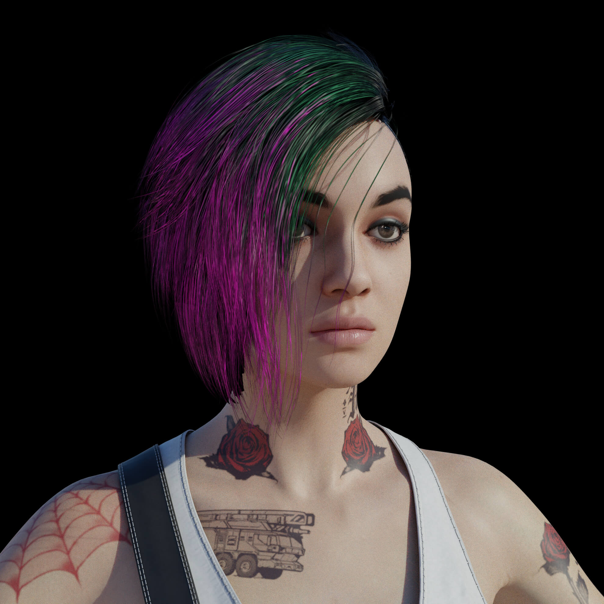 Judy Alvarez Cyberpunk Full Body Rigged - 3D Model by HikkiJack