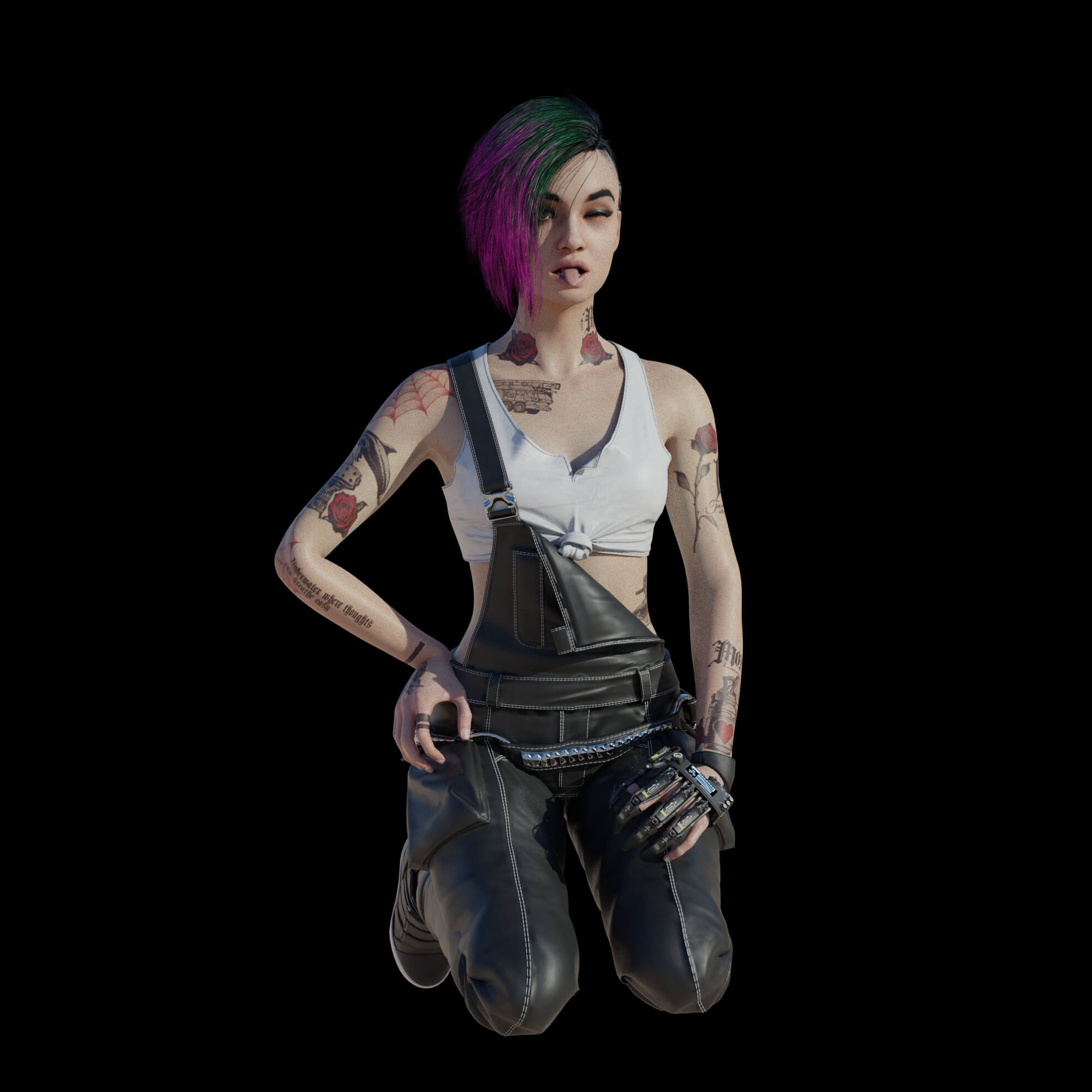 Judy Alvarez Cyberpunk Full Body Rigged - 3D Model by HikkiJack