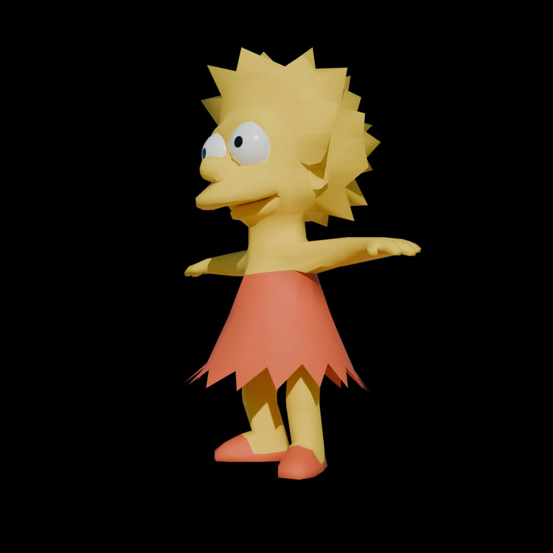 Lisa Simpson - 3D Model by HikkiJack