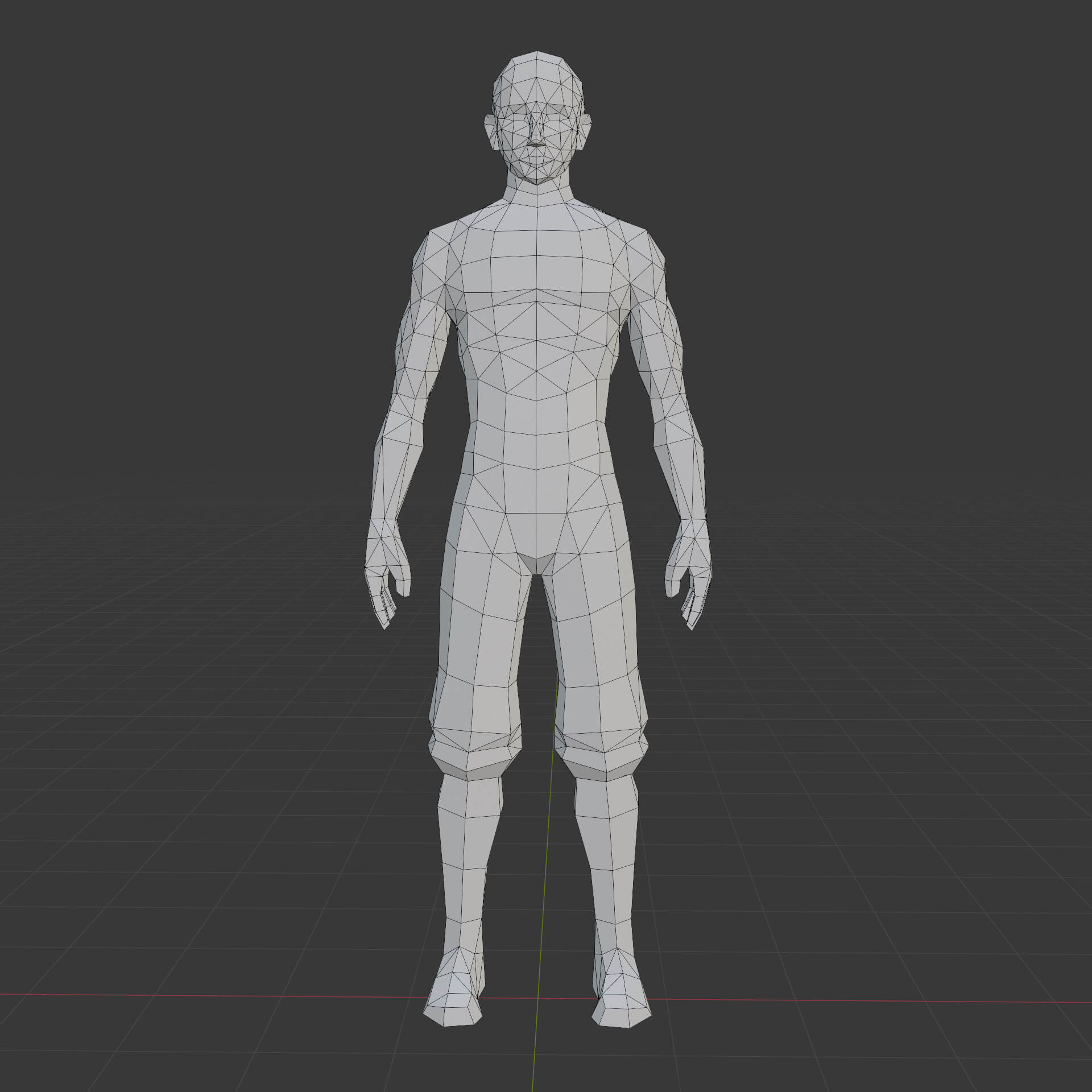 Low Poly Male Character Base - Free 3D Model by HikkiJack