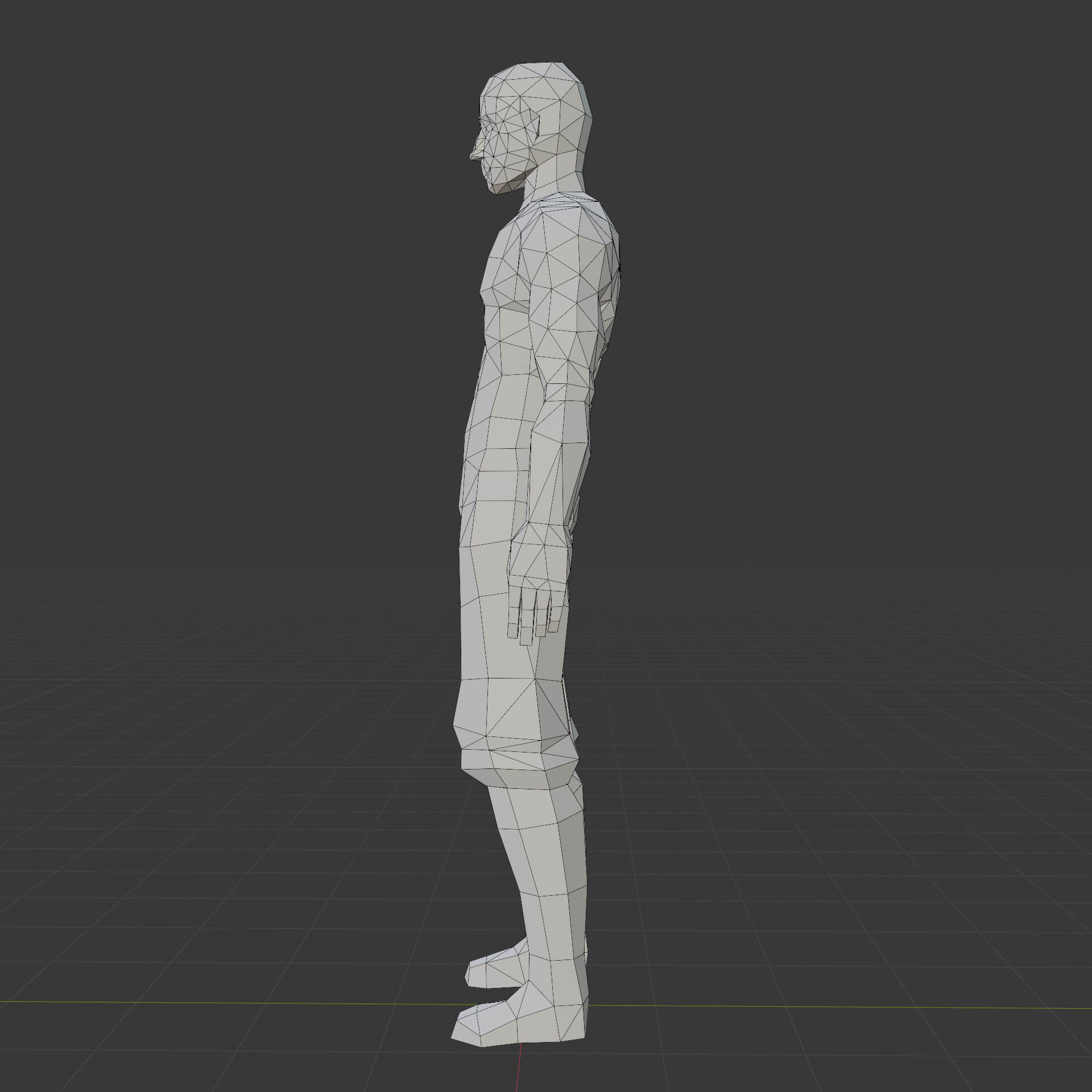 Low Poly Male Character Base - 3D Model by HikkiJack