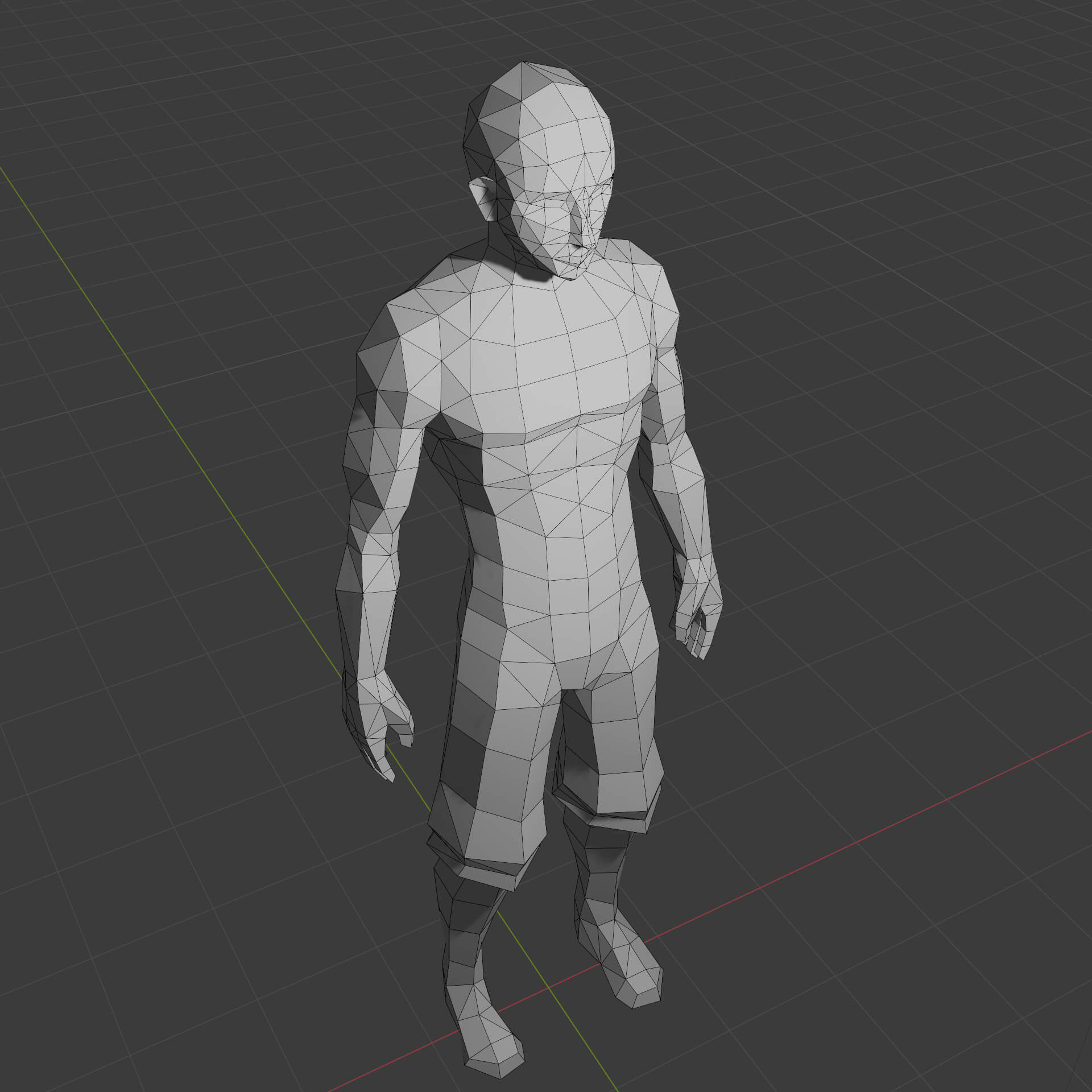 Low Poly Male Character Base - 3D Model by HikkiJack