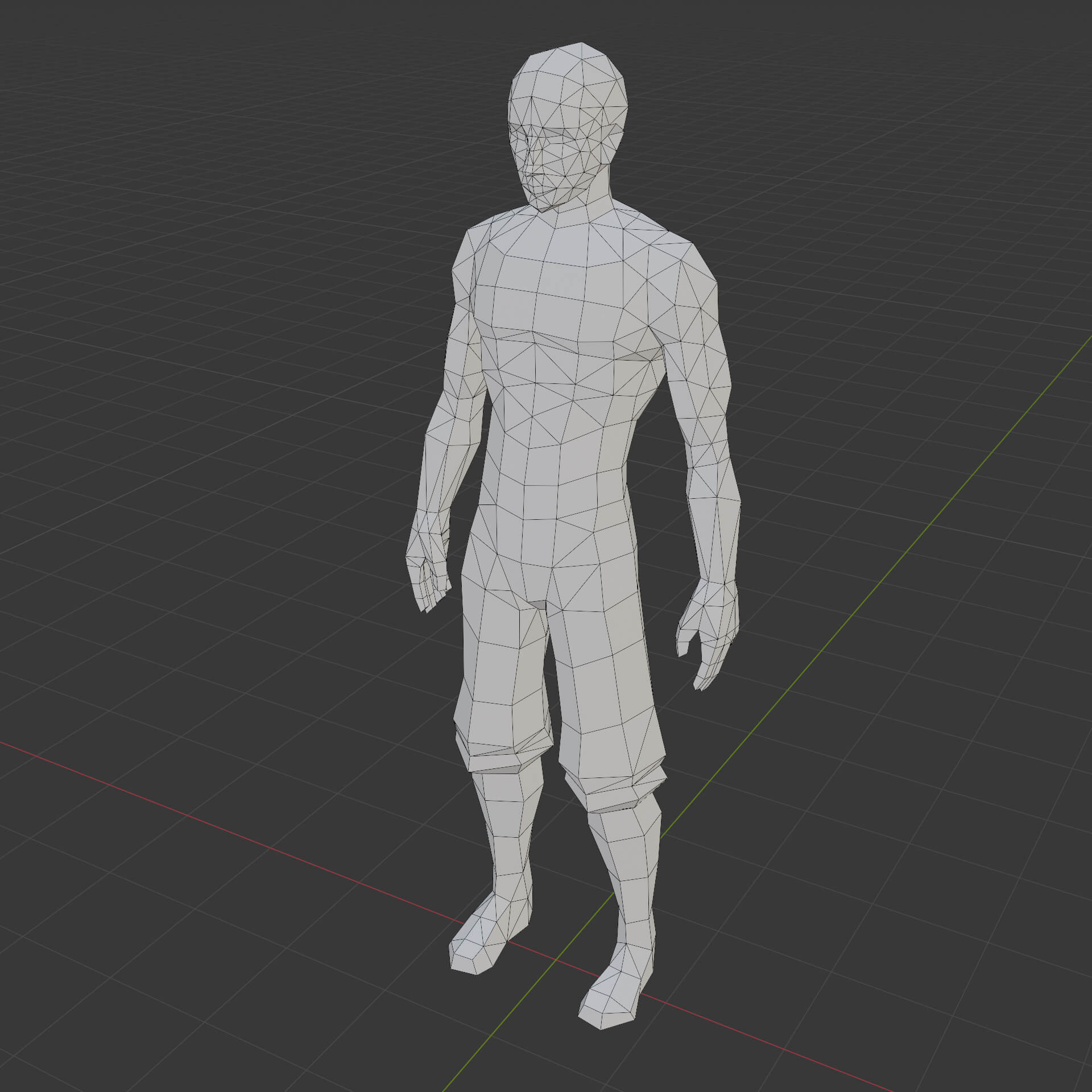 Low Poly Male Character Base - 3D Model by HikkiJack