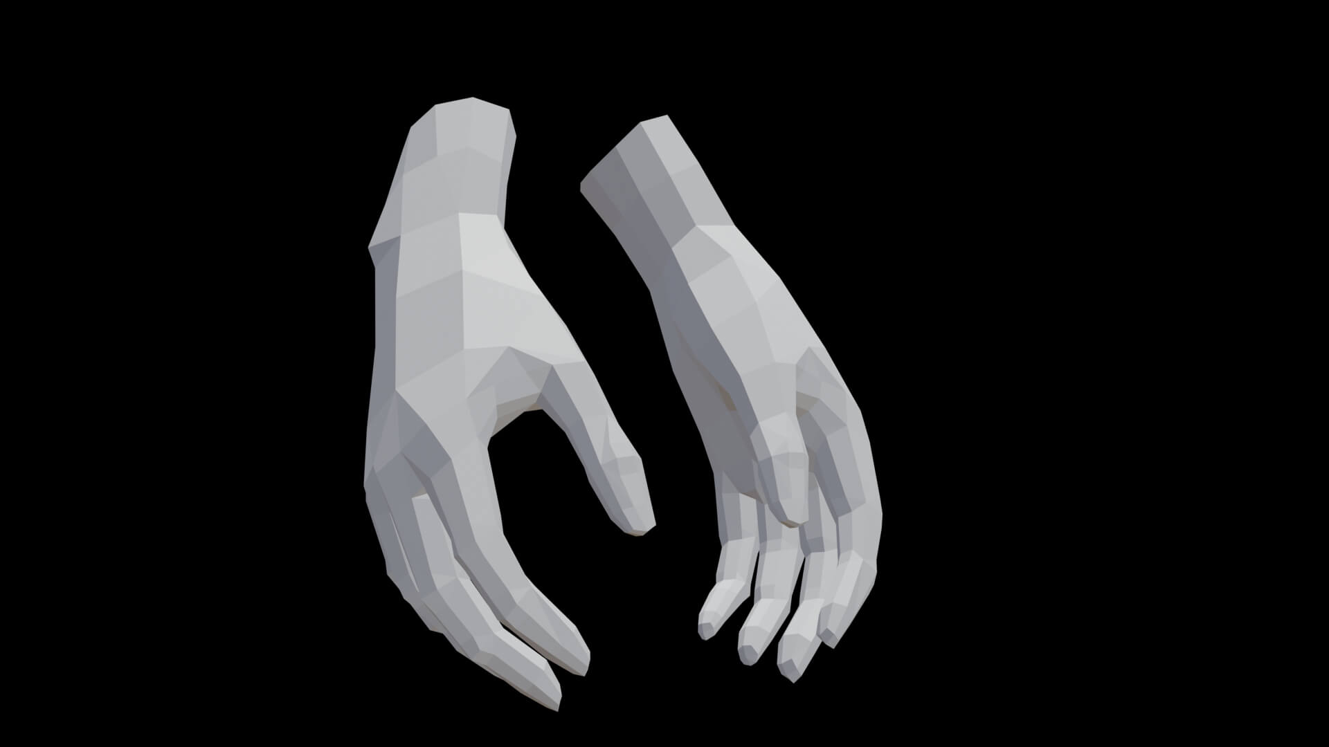 Low Poly Reference Hands - 3D Model by HikkiJack