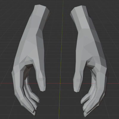 Low Poly Reference Hands - 3D Model by HikkiJack