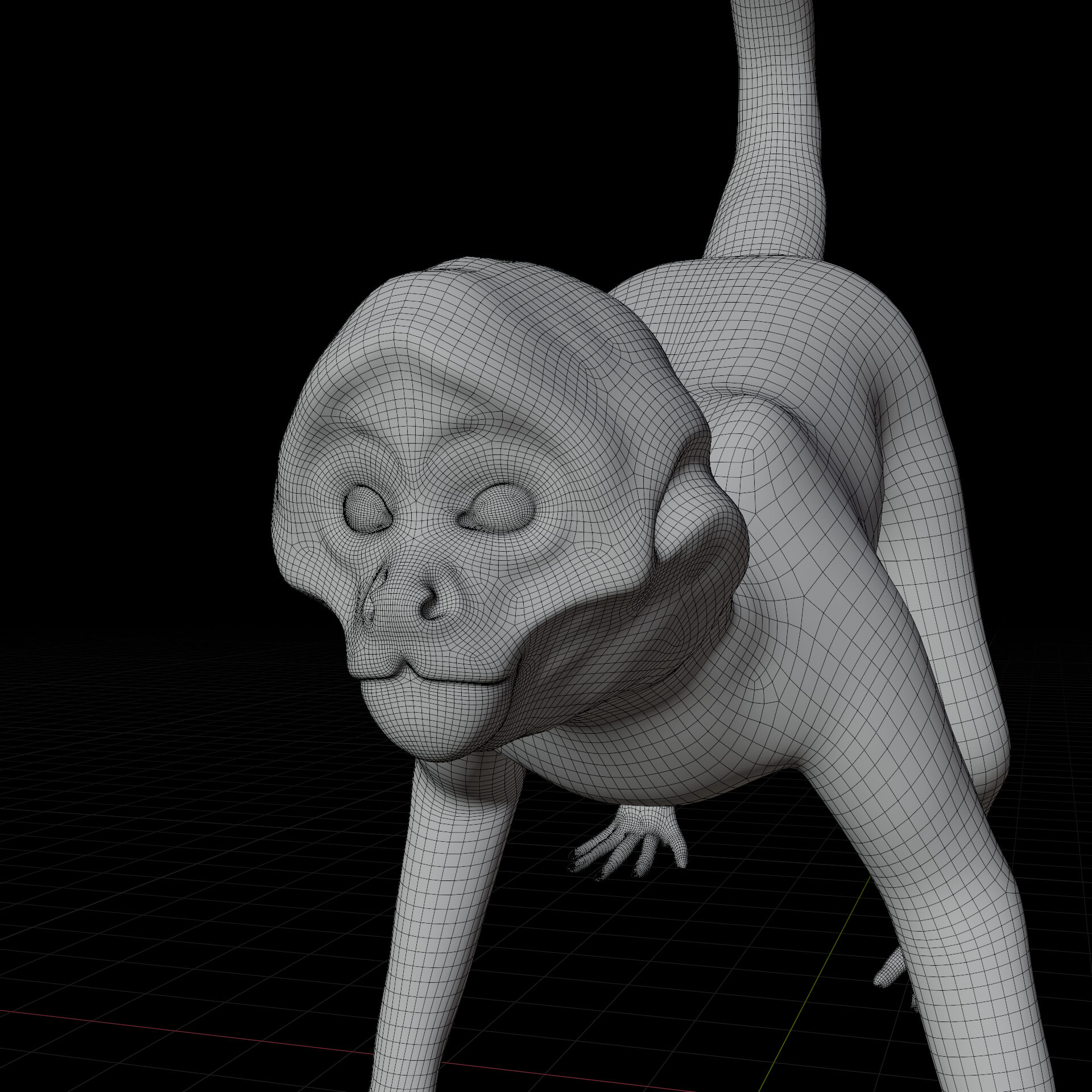 Monkey Animal - 3D Model by HikkiJack