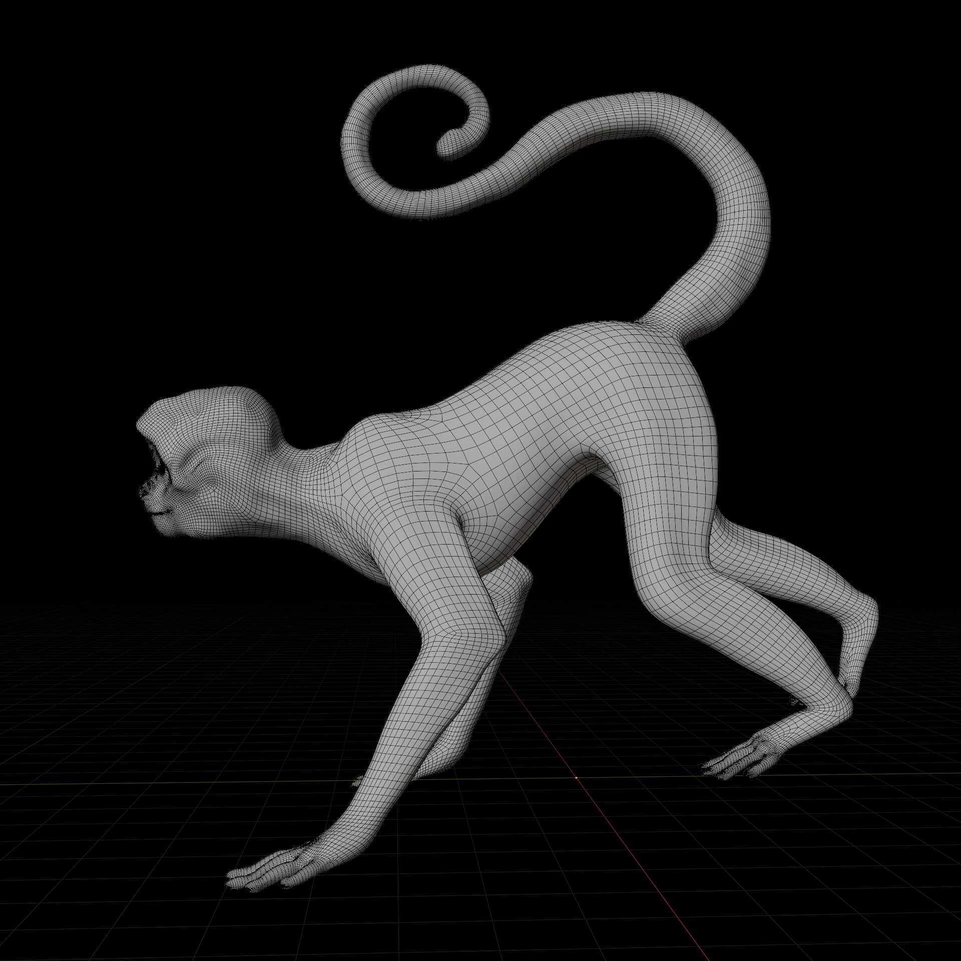Monkey Animal - 3D Model by HikkiJack