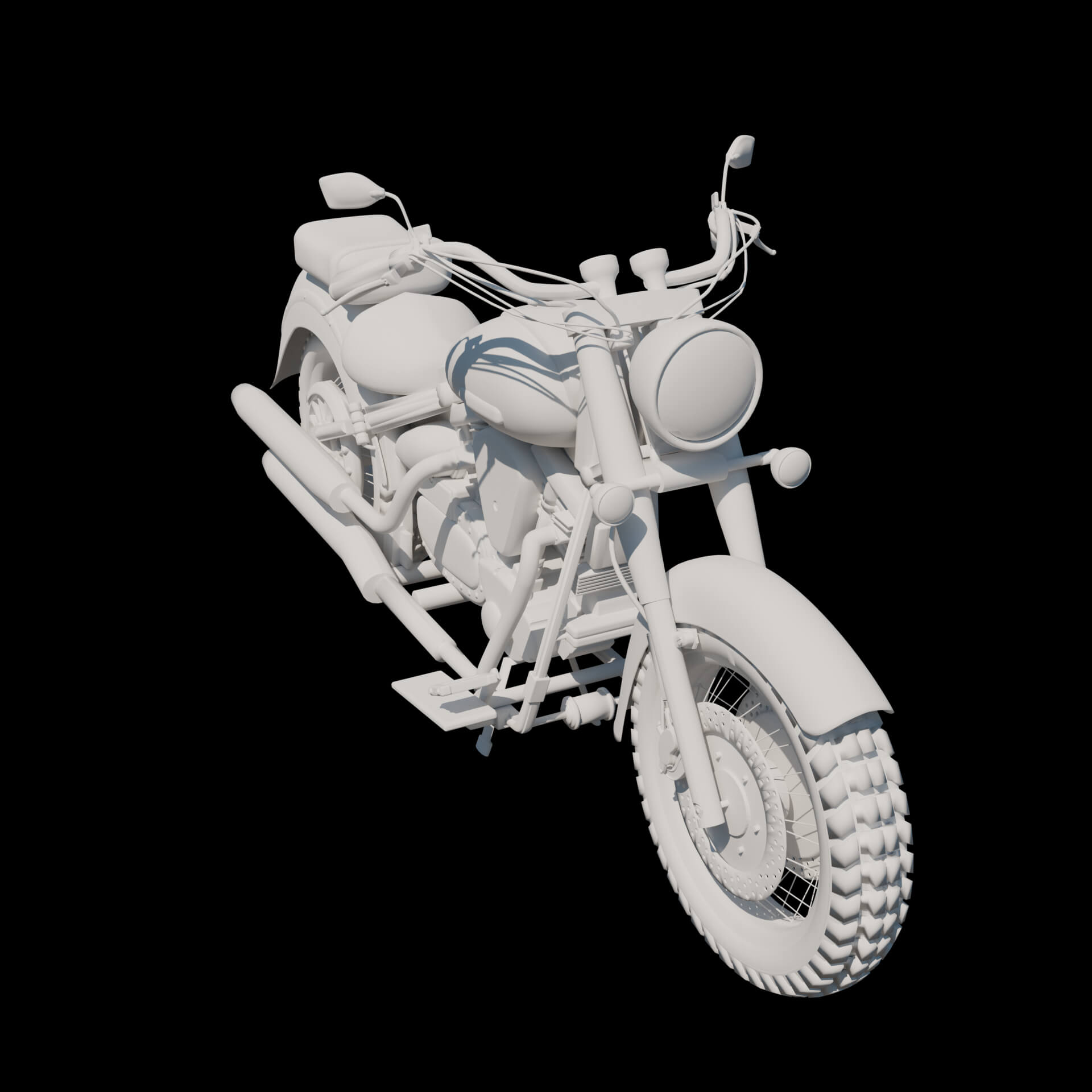 Realistic Motorcycle ( Motorbike) - 3D Model by HikkiJack