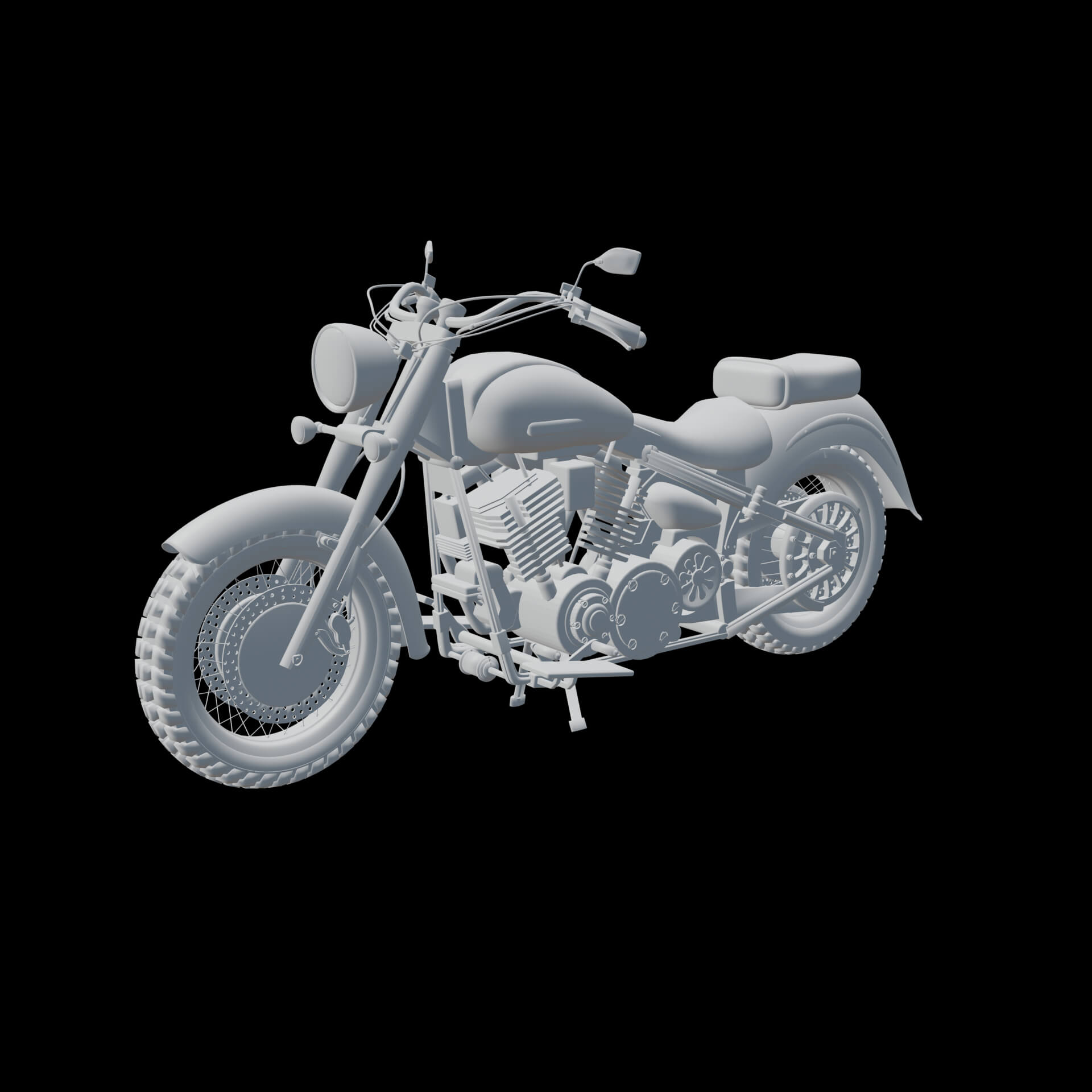 Realistic Motorcycle ( Motorbike) - 3D Model by HikkiJack