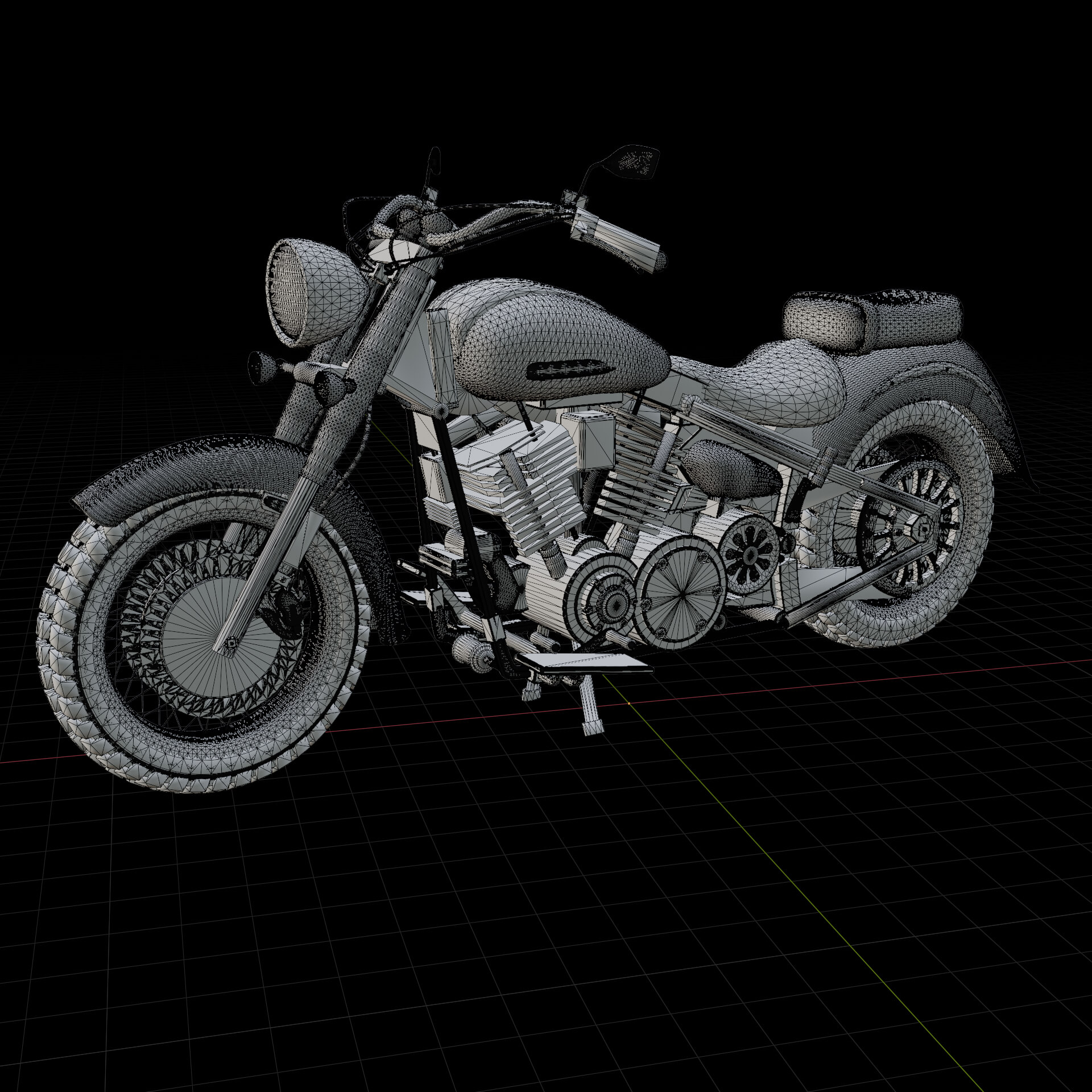 Realistic Motorcycle ( Motorbike) - 3D Model by HikkiJack