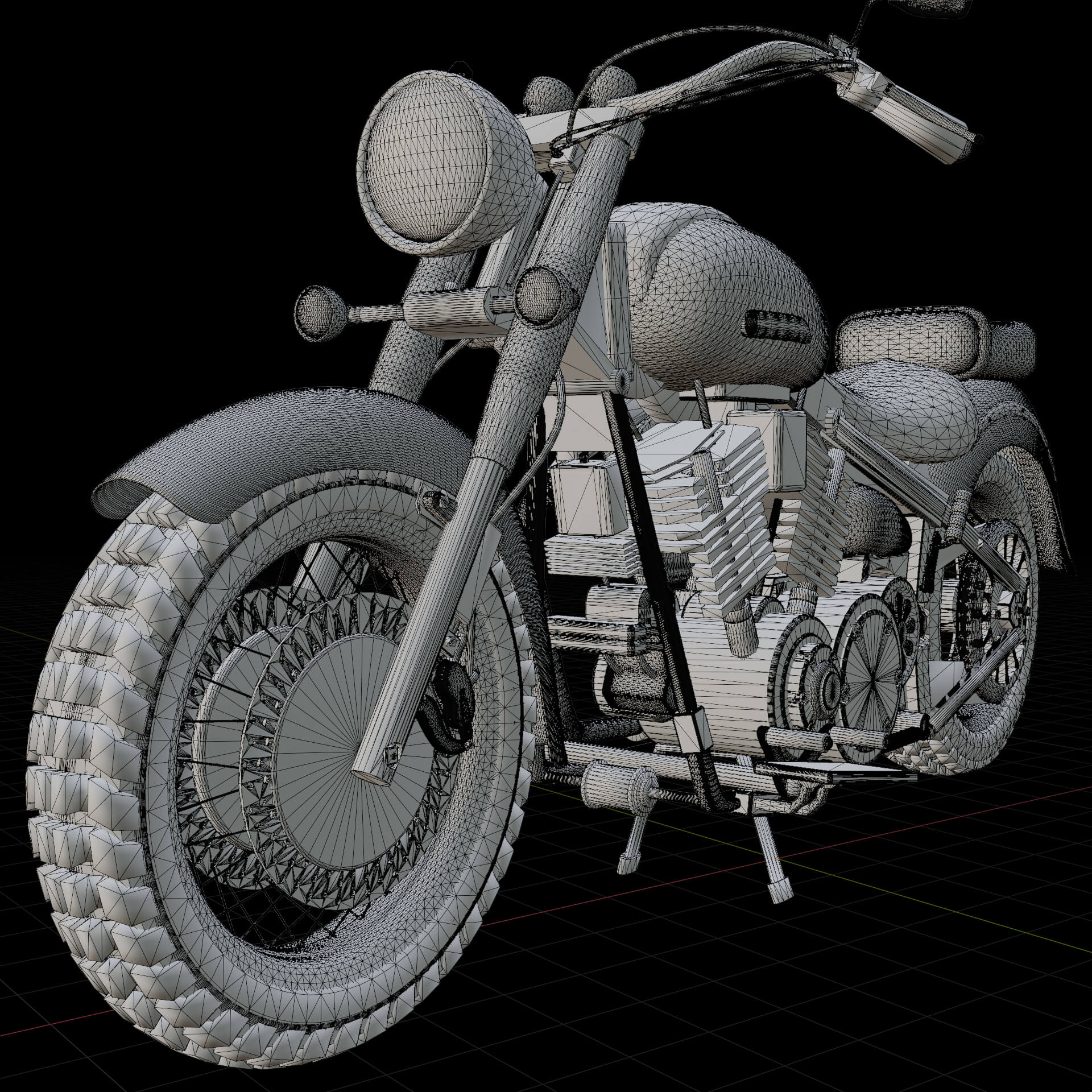 Realistic Motorcycle ( Motorbike) - 3D Model by HikkiJack
