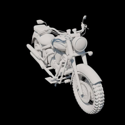 Realistic Motorcycle ( Motorbike) - 3D Model by HikkiJack