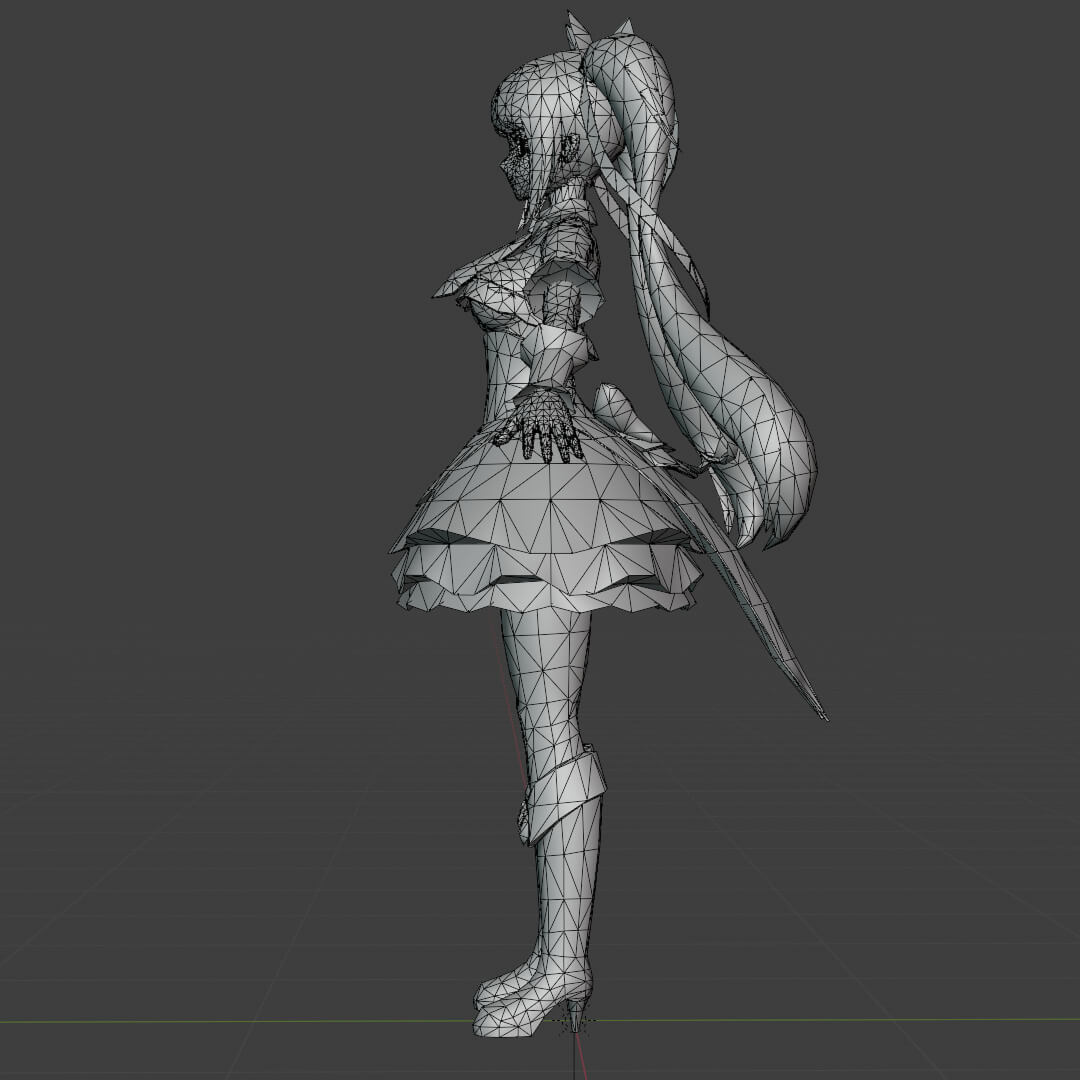 Rui Sexy Anime Style Character Full Rigged - 3D Model by HikkiJack