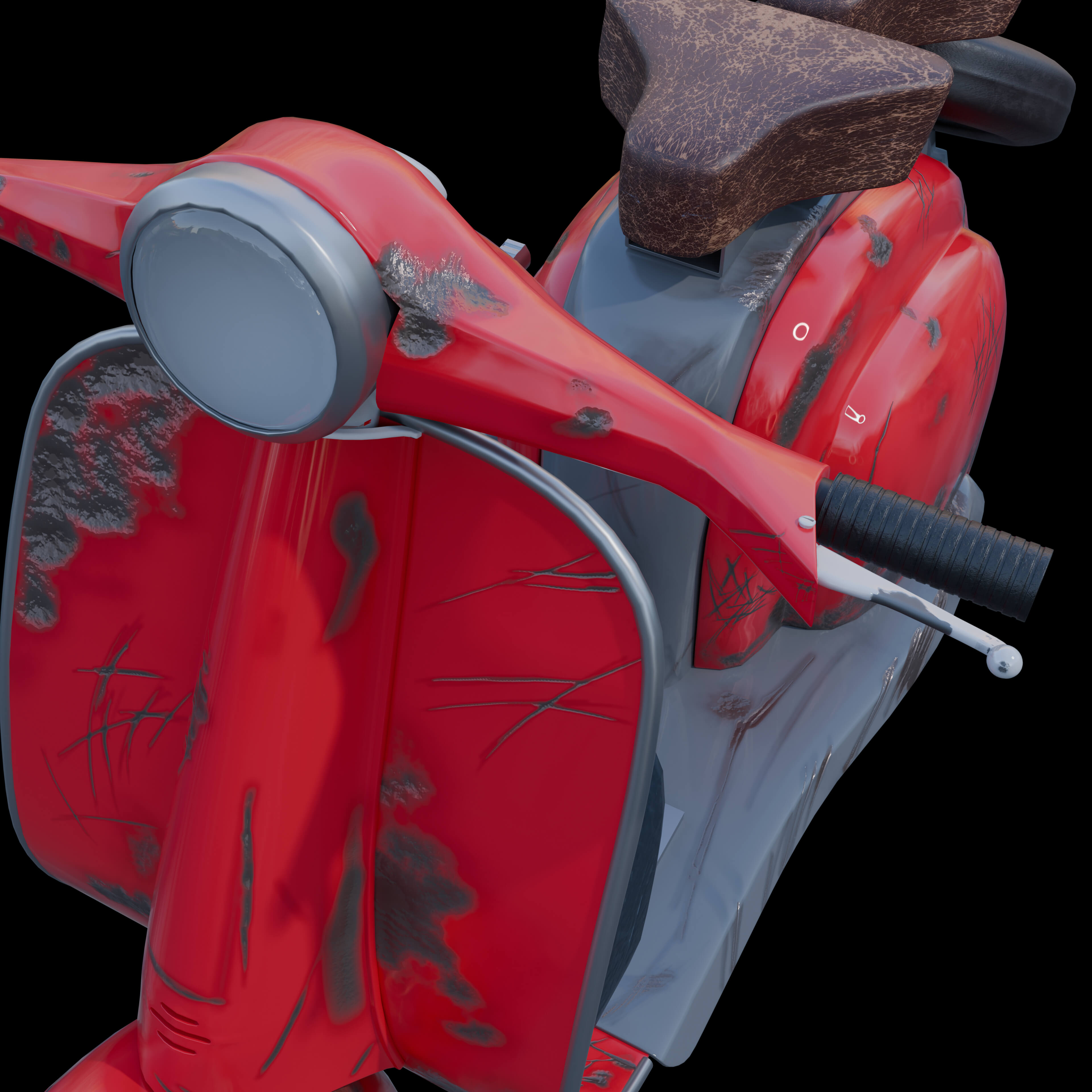 Old Rusty Scooter - 3D Model by HikkiJack