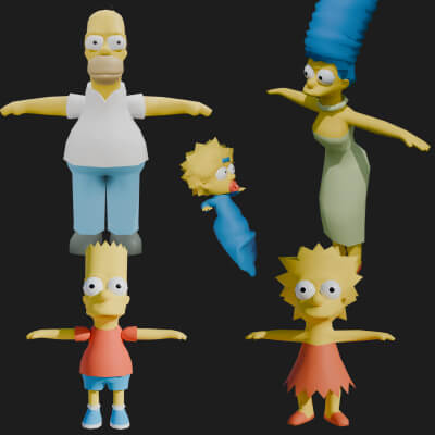 Homer Simpson - 3D Model by HikkiJack