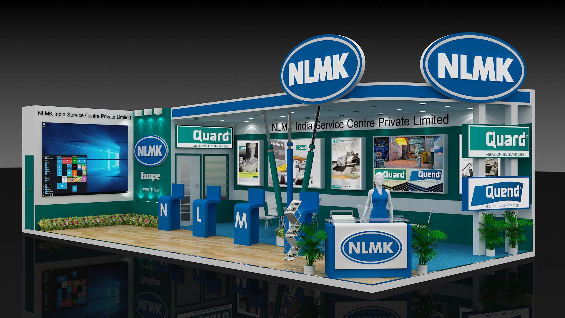 Exhibition Stall Design NLMK - 3D Model by Hiren995