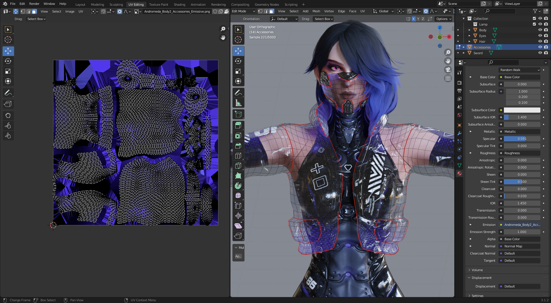Cybernetic Princess of Ethiopia - Andromeda - Complete 3D Model by ...