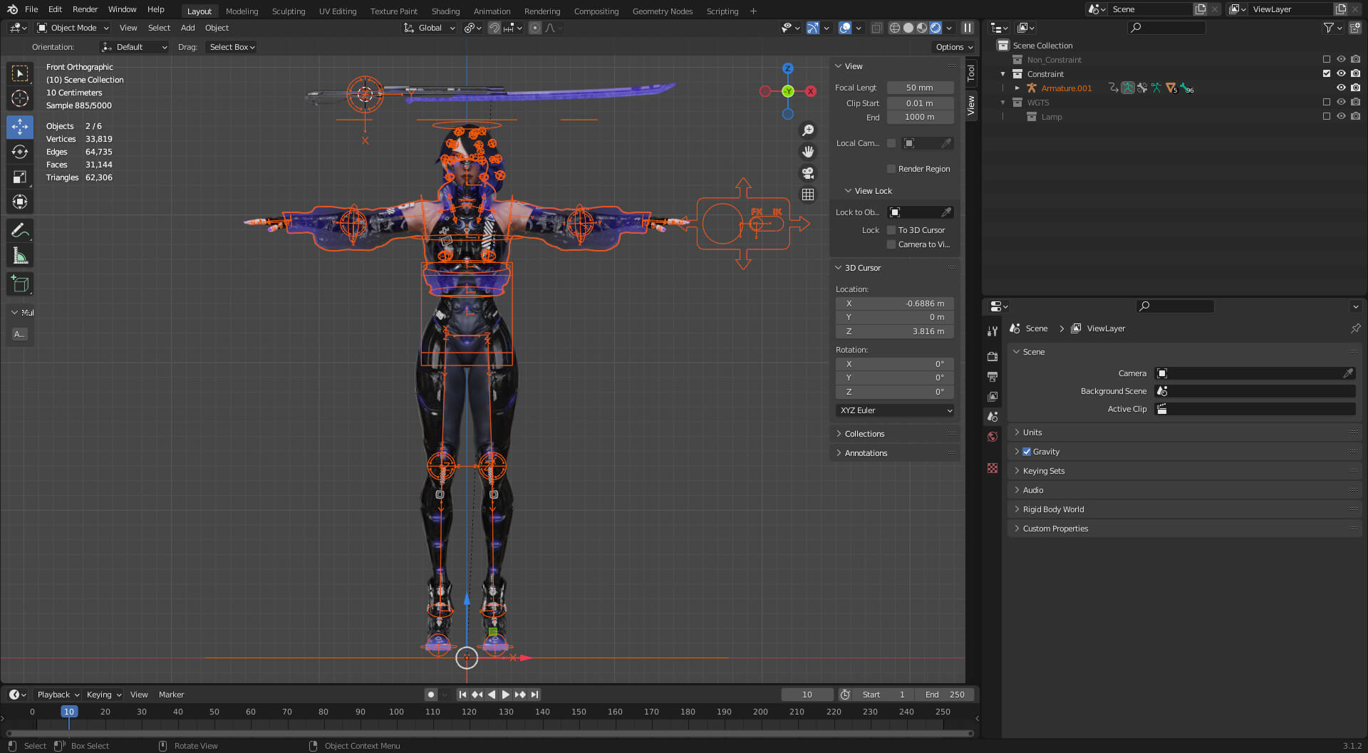 Cybernetic Princess of Ethiopia - Andromeda - Complete 3D Model by ...