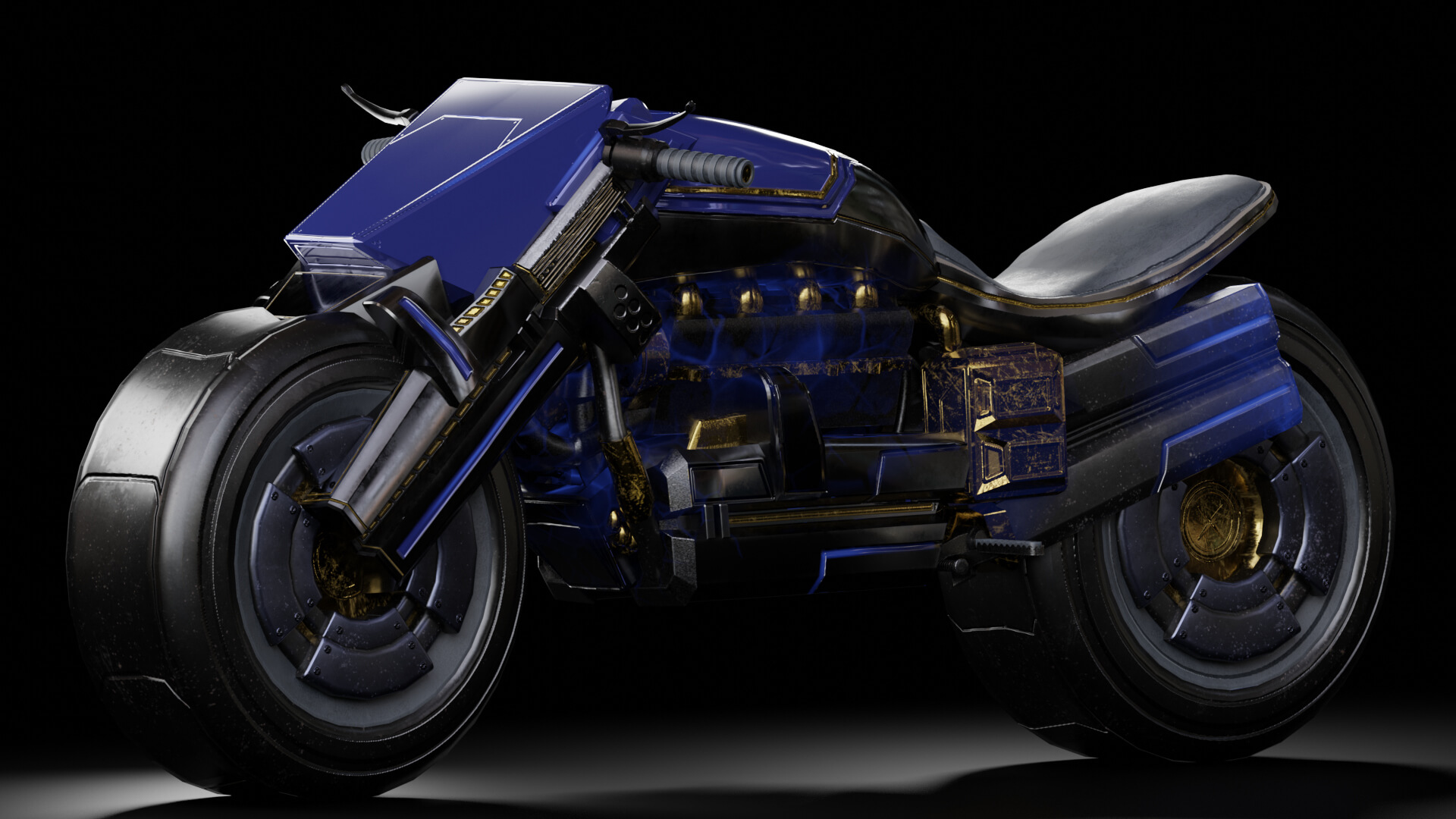 Futuristic Muscle Motorcycle - Andromeda's Bike 3D Model by Hisqiefurqoni