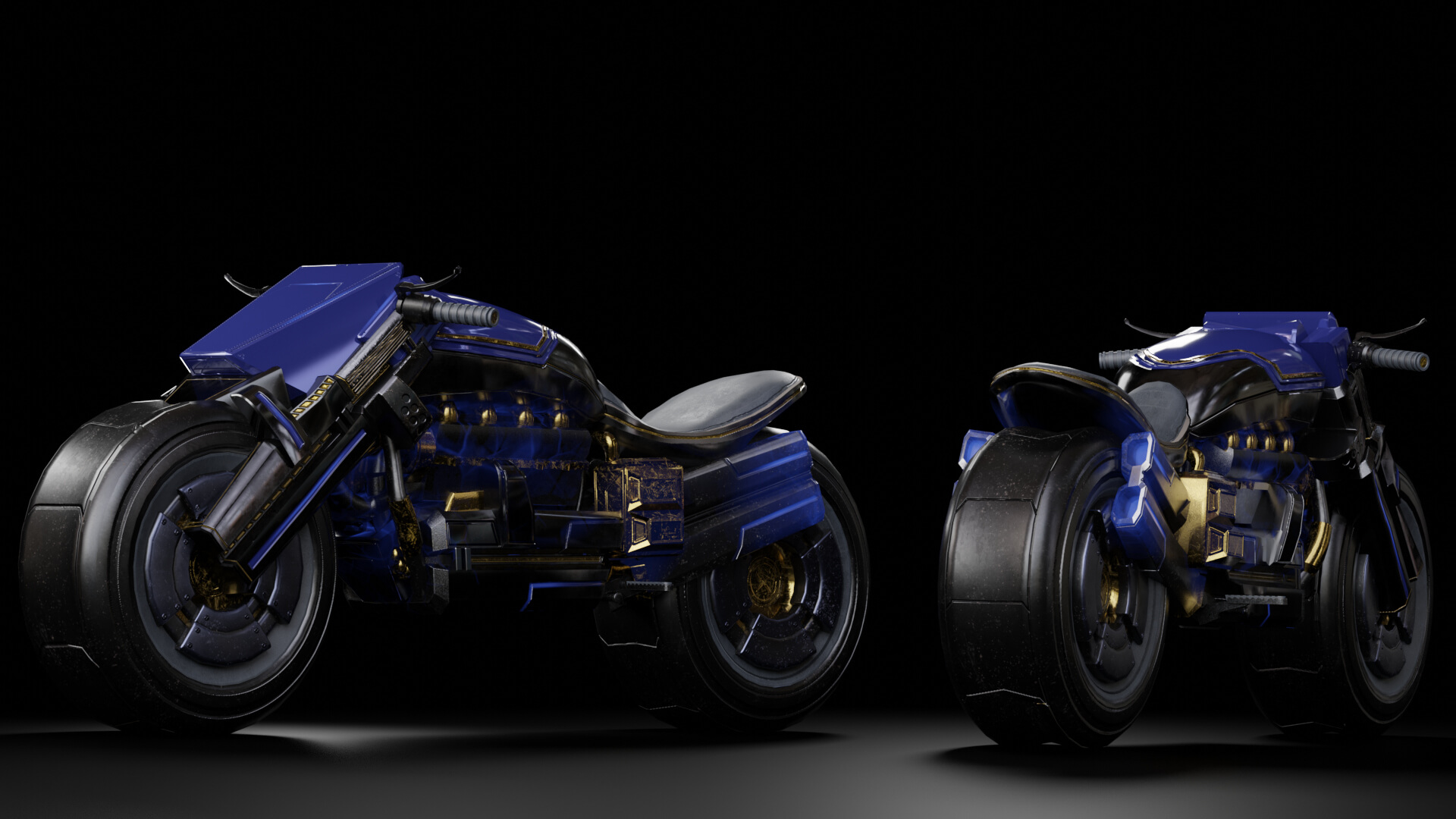 Futuristic Muscle Motorcycle - Andromeda's Bike 3D Model by Hisqiefurqoni