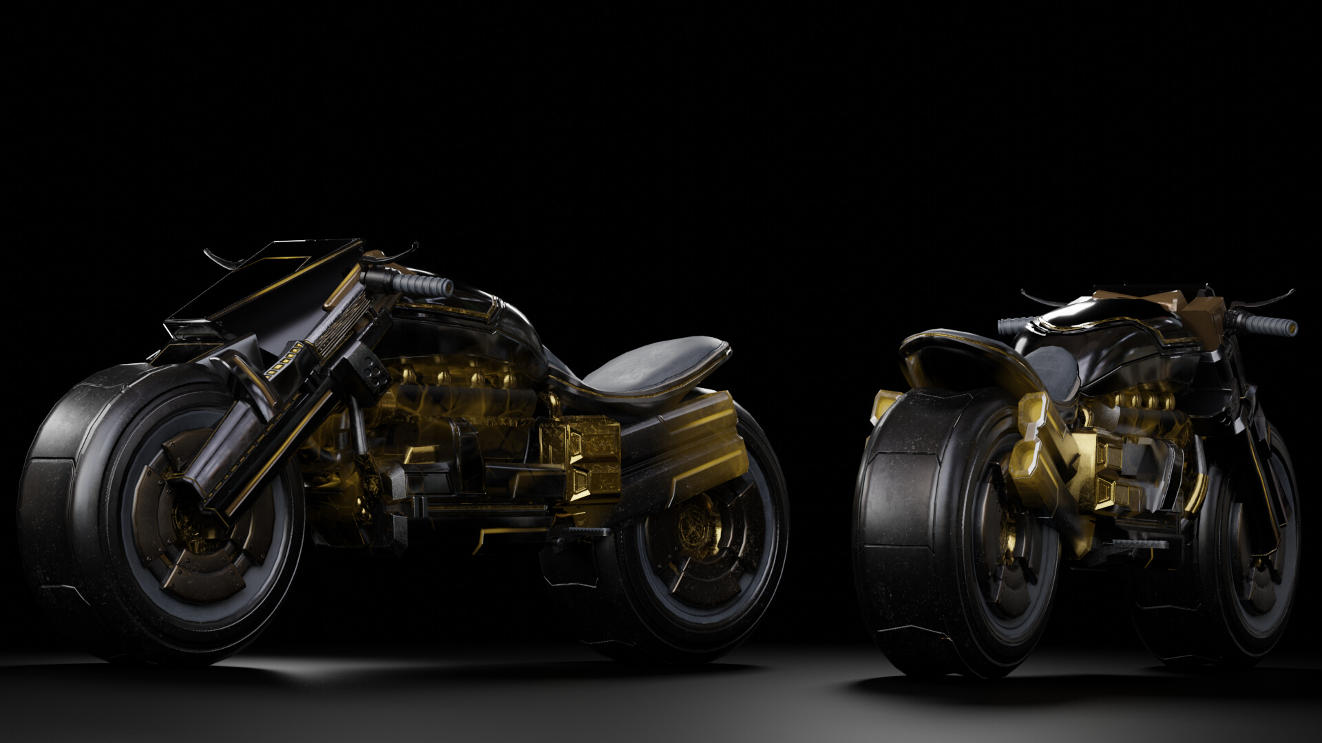 Futuristic Muscle Motorcycle - Andromeda's Bike 3D Model by Hisqiefurqoni