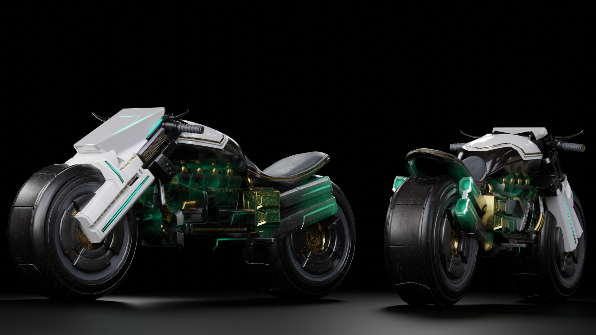 Futuristic Muscle Motorcycle - Andromeda's Bike 3D Model by Hisqiefurqoni