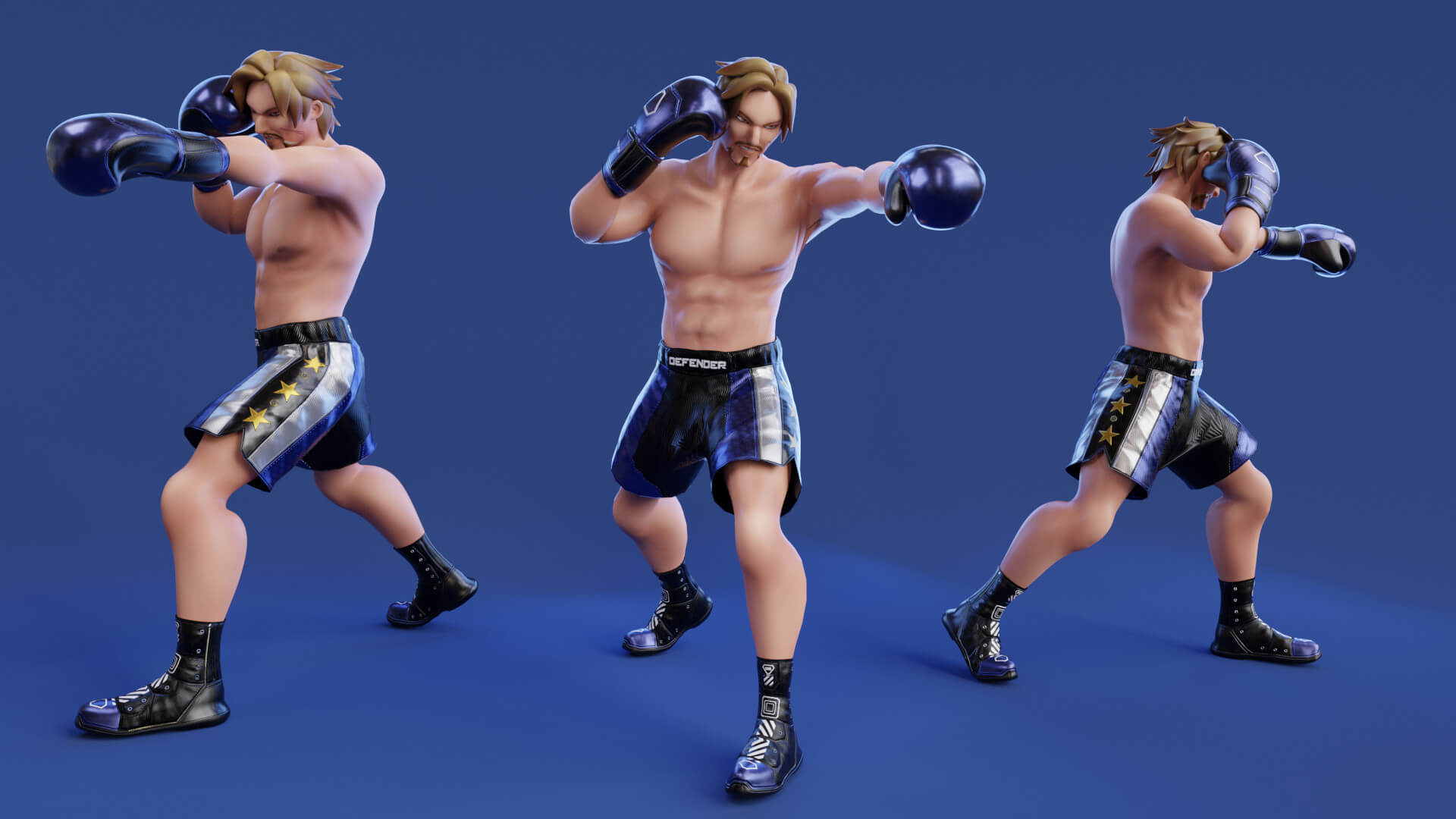 Low Poly - Boxer & MMA Fighter - Alejandro 3D Model by Hisqiefurqoni
