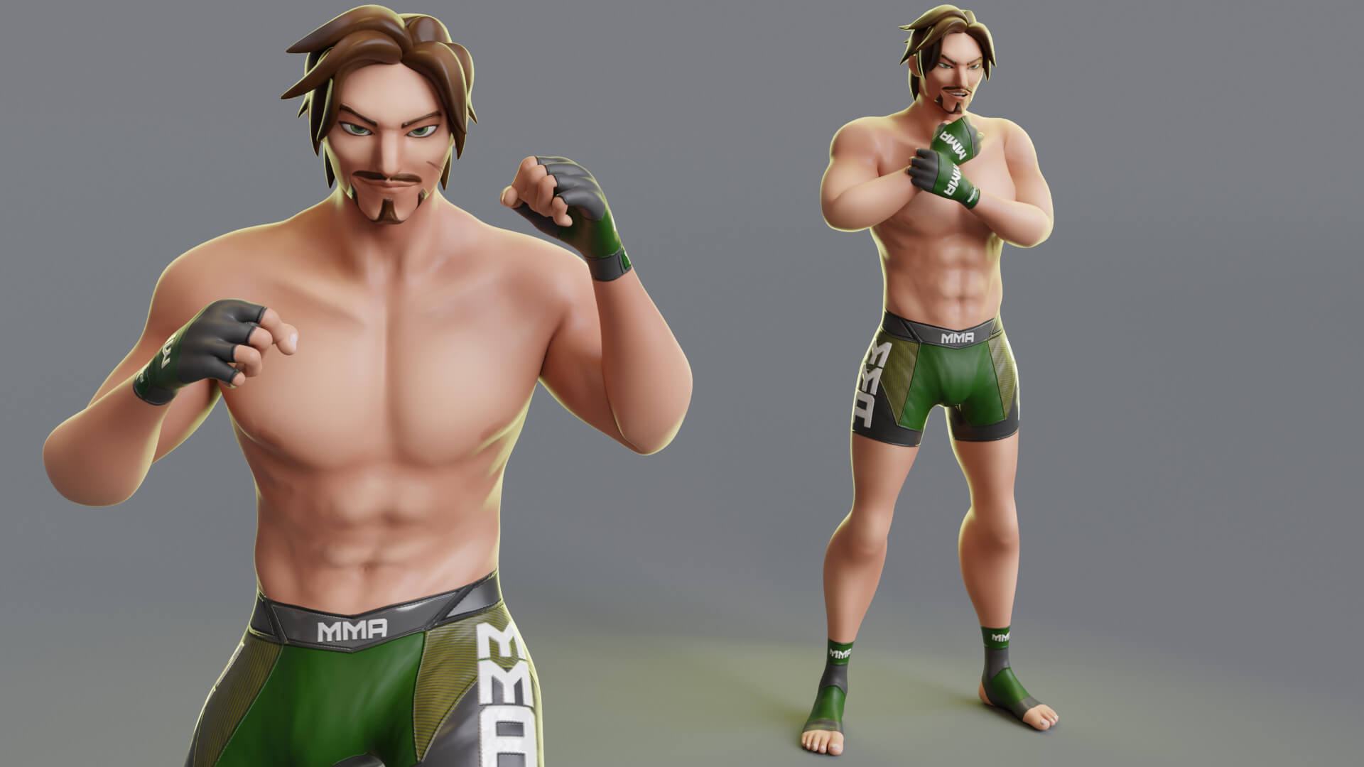 Low Poly - Boxer & MMA Fighter - Alejandro 3D Model by Hisqiefurqoni
