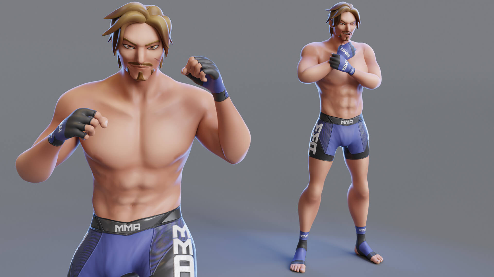 Low Poly - Boxer & MMA Fighter - Alejandro 3D Model by Hisqiefurqoni