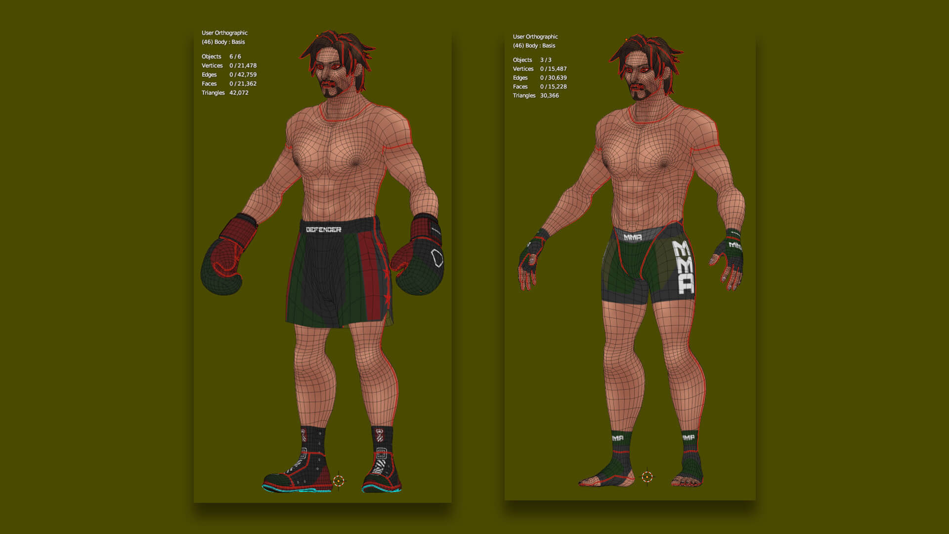 Low Poly - Boxer & MMA Fighter - Alejandro 3D Model by Hisqiefurqoni