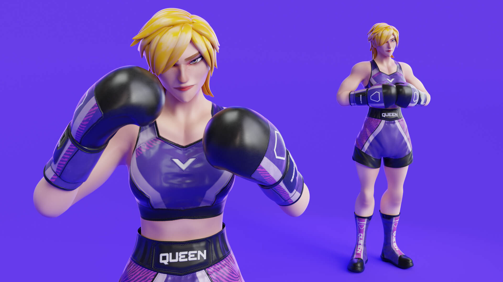 Low Poly Boxer - MMA Fighter - Clarisse 3D Model by Hisqiefurqoni