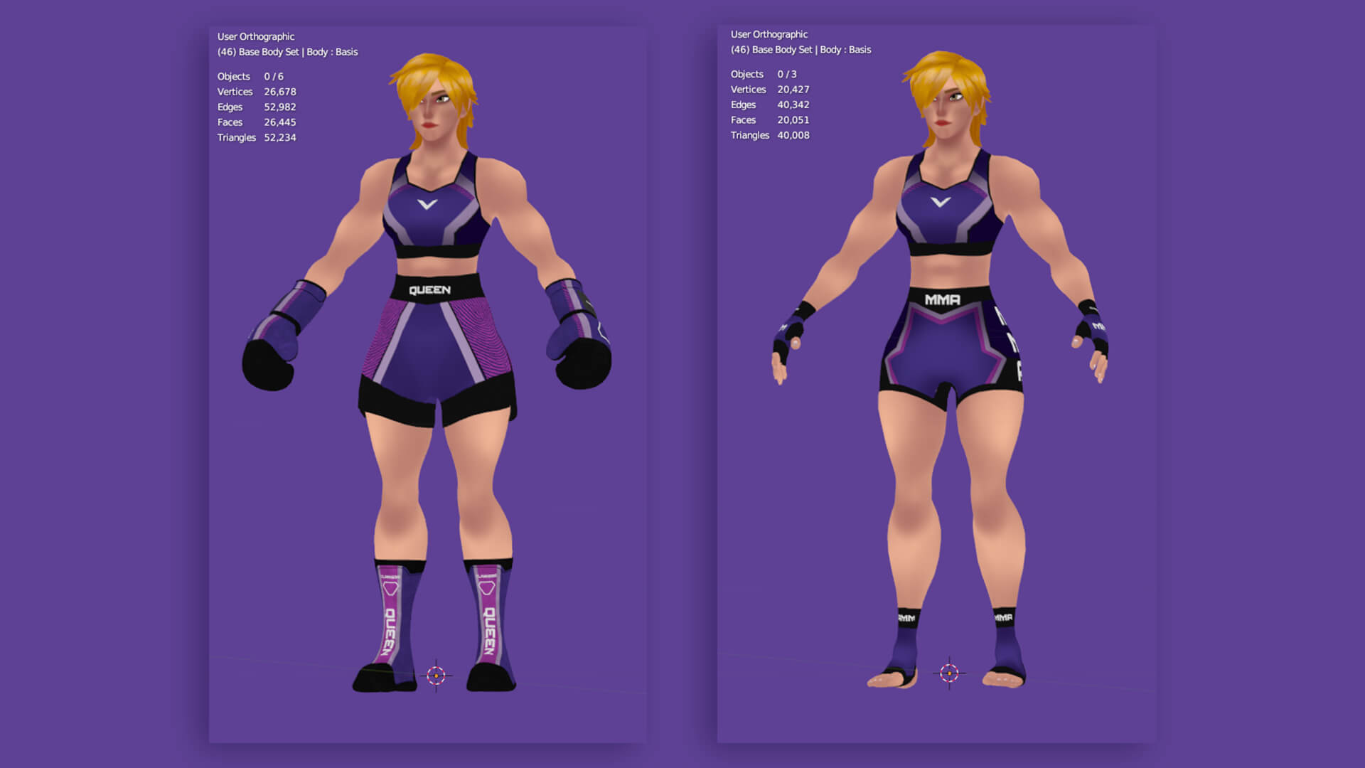 Low Poly Boxer - MMA Fighter - Clarisse 3D Model by Hisqiefurqoni