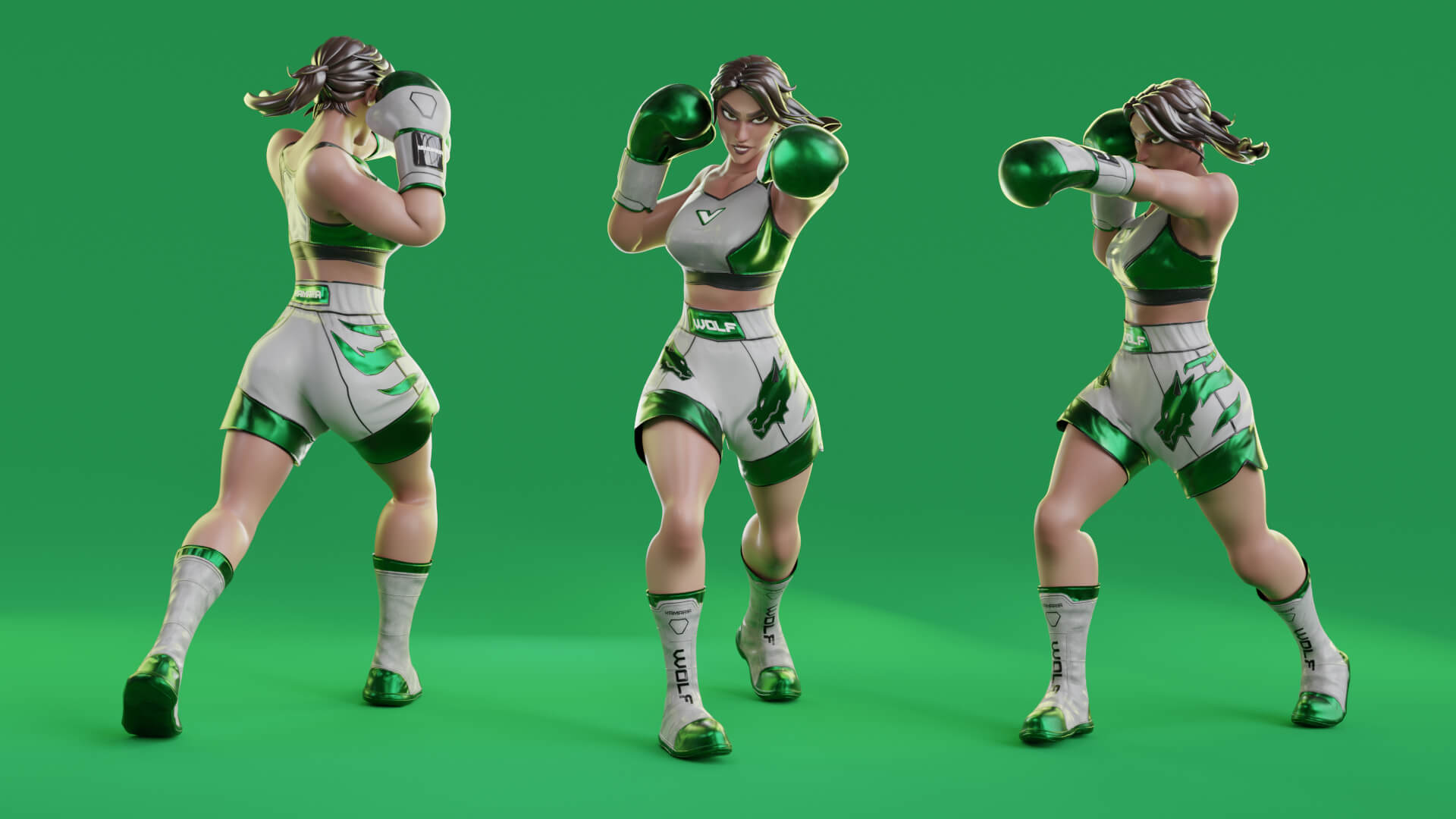 Low Poly Boxer - MMA Fighter - Kamaria 3D Model by Hisqiefurqoni