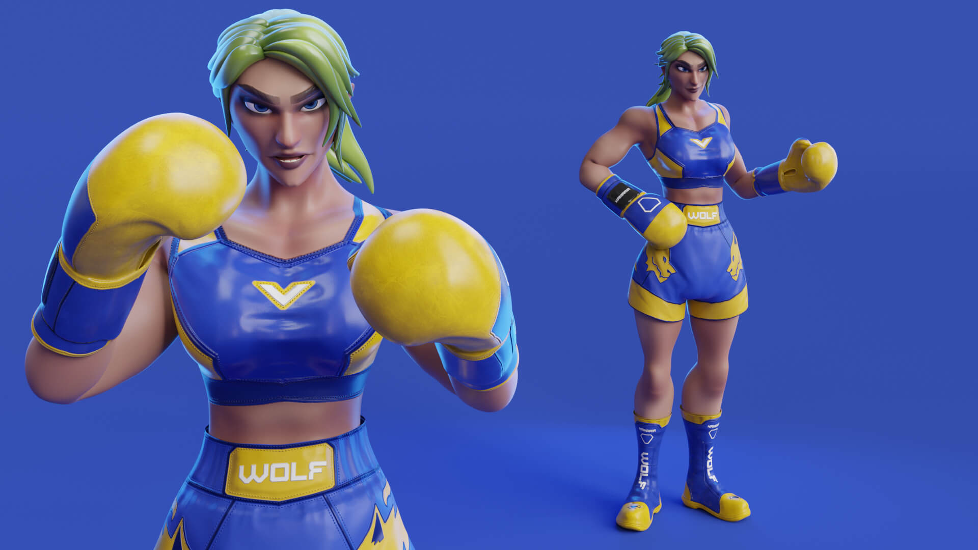 Low Poly Boxer - MMA Fighter - Kamaria 3D Model by Hisqiefurqoni