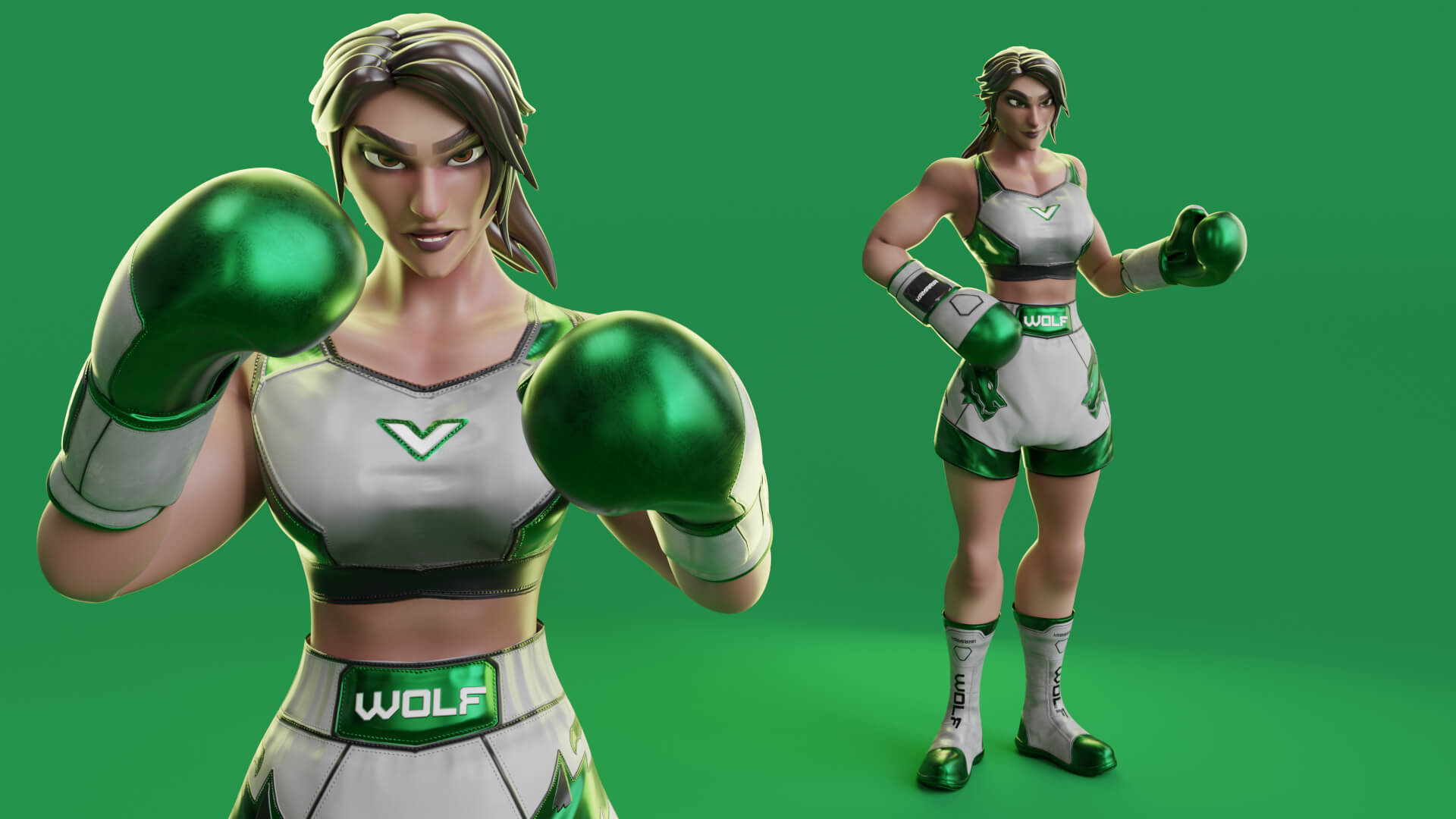 Low Poly Boxer - MMA Fighter - Kamaria 3D Model by Hisqiefurqoni