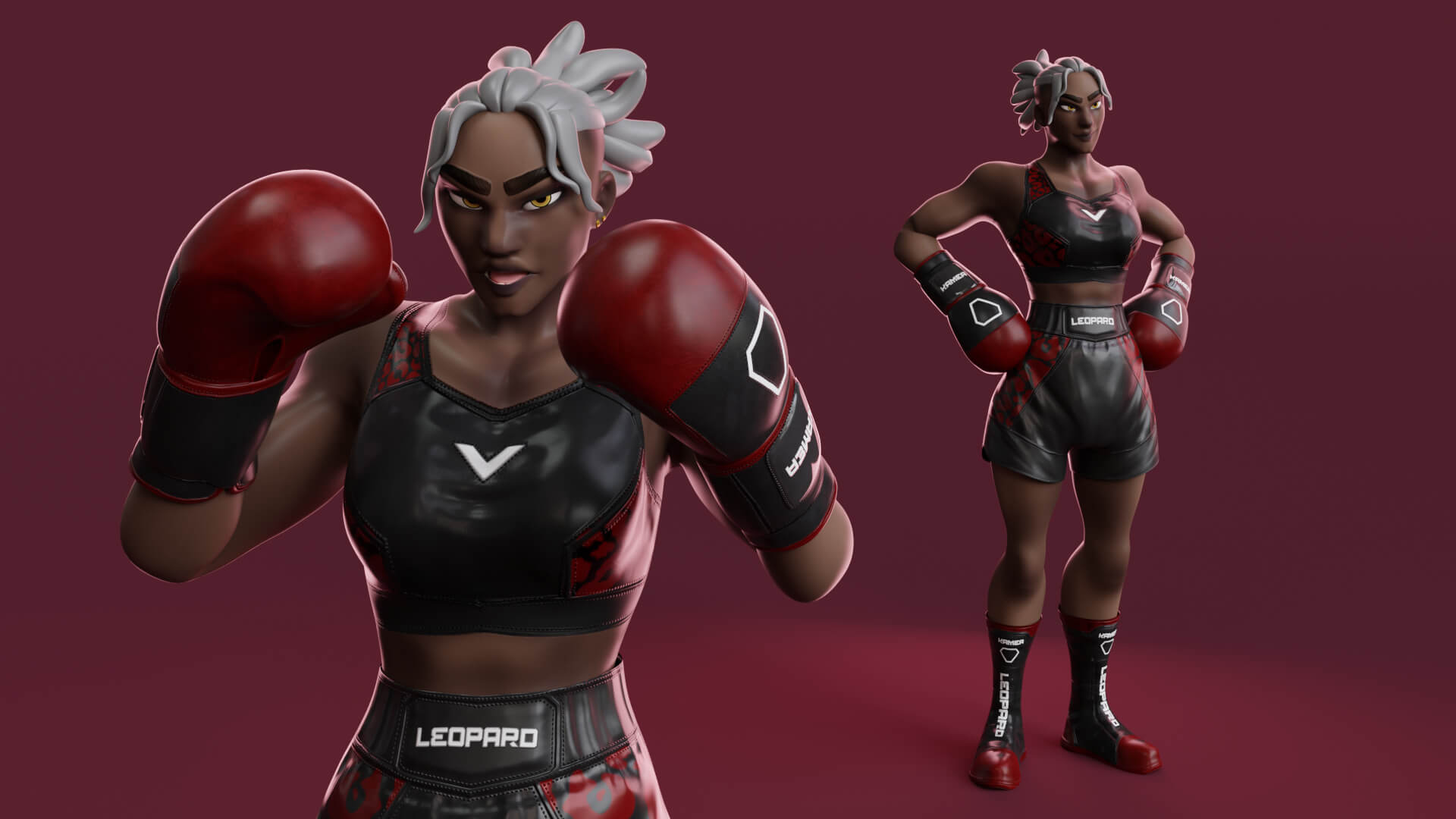 Low Poly Boxer - MMA Fighter - Kamea 3D Model by Hisqiefurqoni