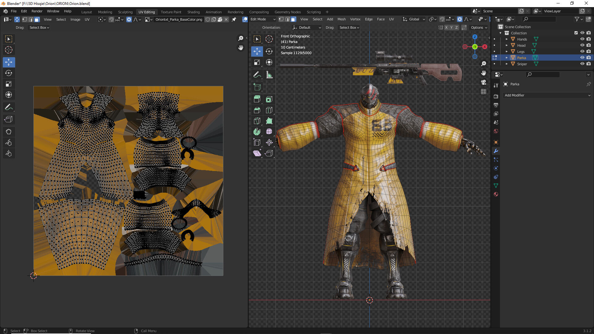 Low Poly - Cybernetic Hitman - Orion 3D Model by Hisqiefurqoni